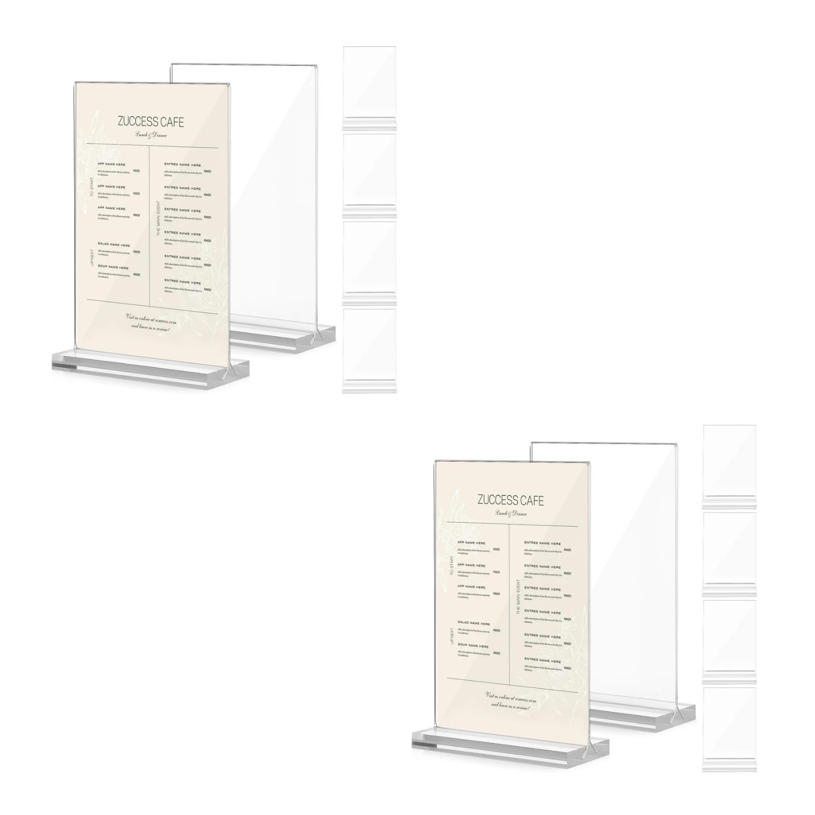 MLINS 12 Pcs Sign Holder Acrylic Display Stand Brochure Holder Acrylic ...