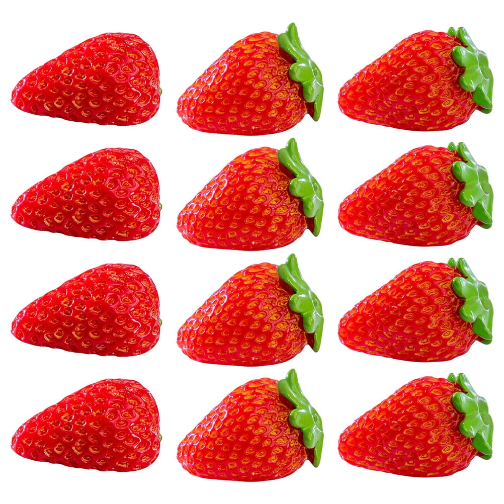 MLINS 12 Pcs Simulated Strawberry Strawberries Cherry Fruit Fruits ...