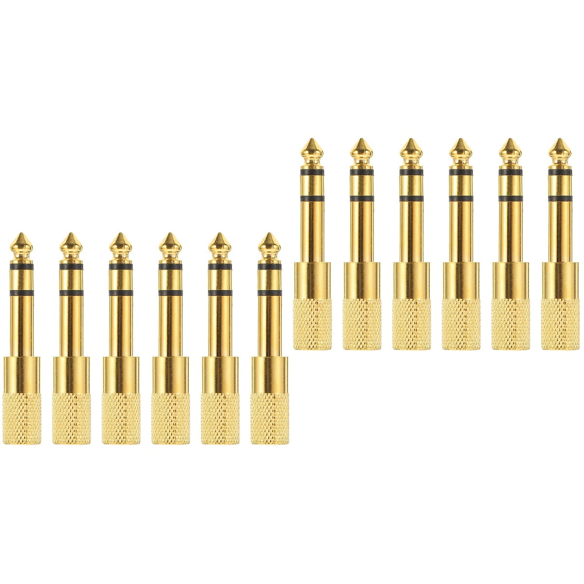 MLINS 12 Pcs Stereo Headphone Adapters 6.35mm Male to 3.5mm Female ...