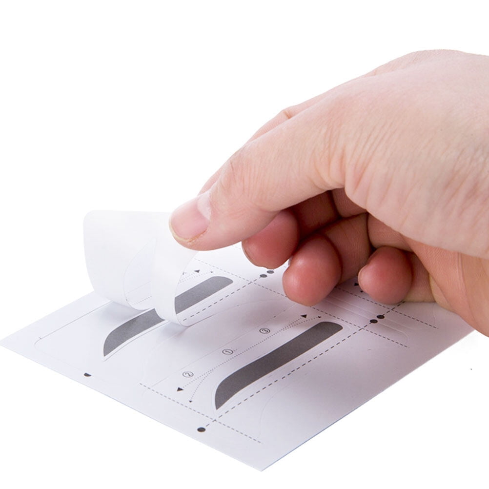 MLINS 12 Pcs Thrush Stickers Eyebrow Template Tool Shaping Stencils ...