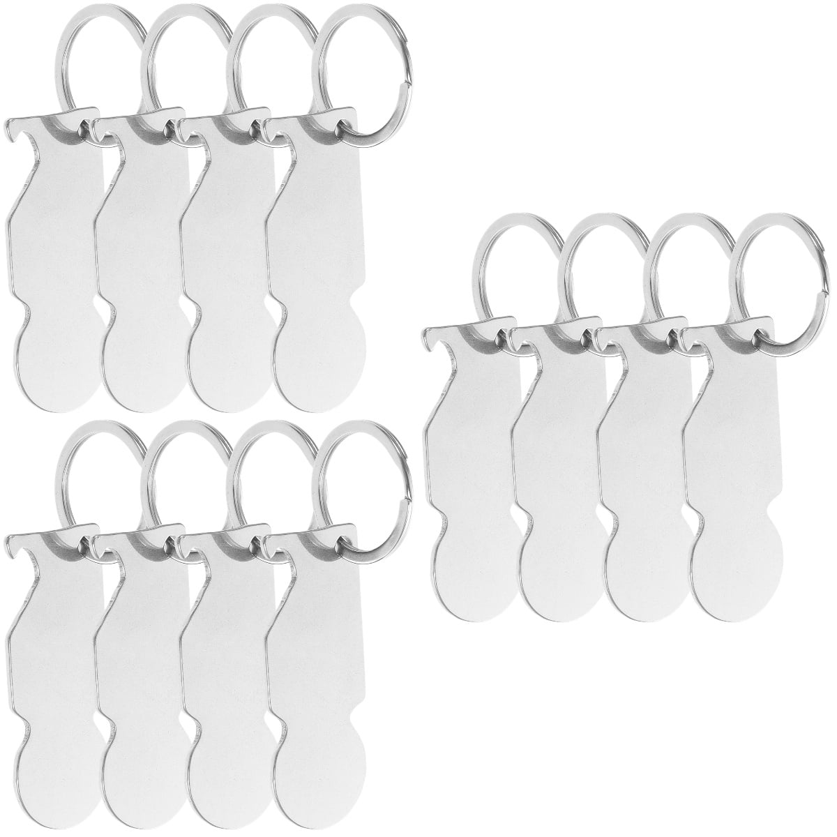 MLINS 12 Pcs Tokens Keychains Metal Trolley Tokens Hanging Key Rings ...