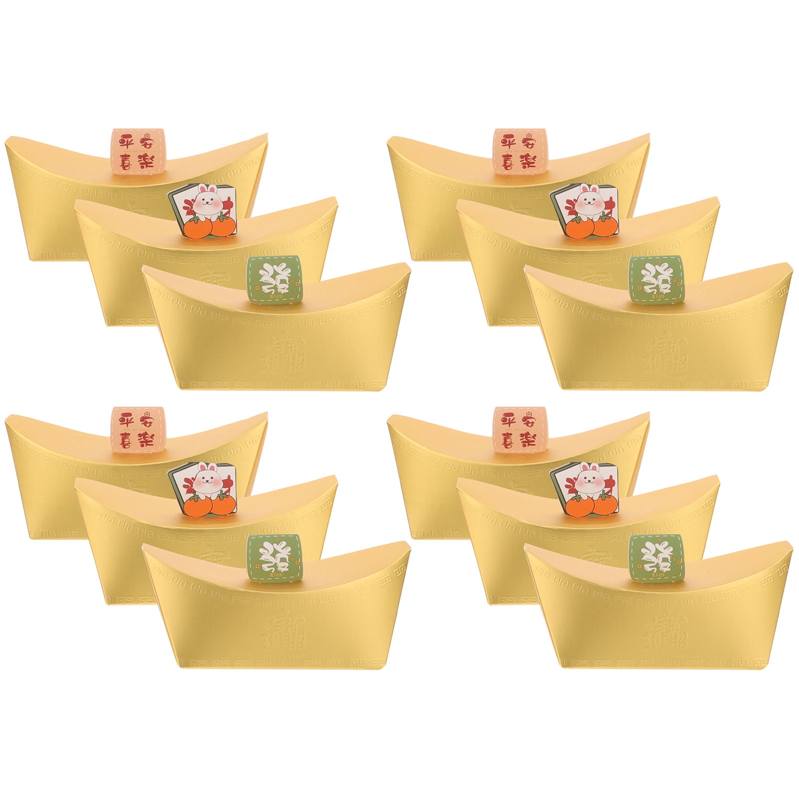 MLINS 12 Pcs Transparent Chocolates Gold Ingot Candy Box - Walmart.com