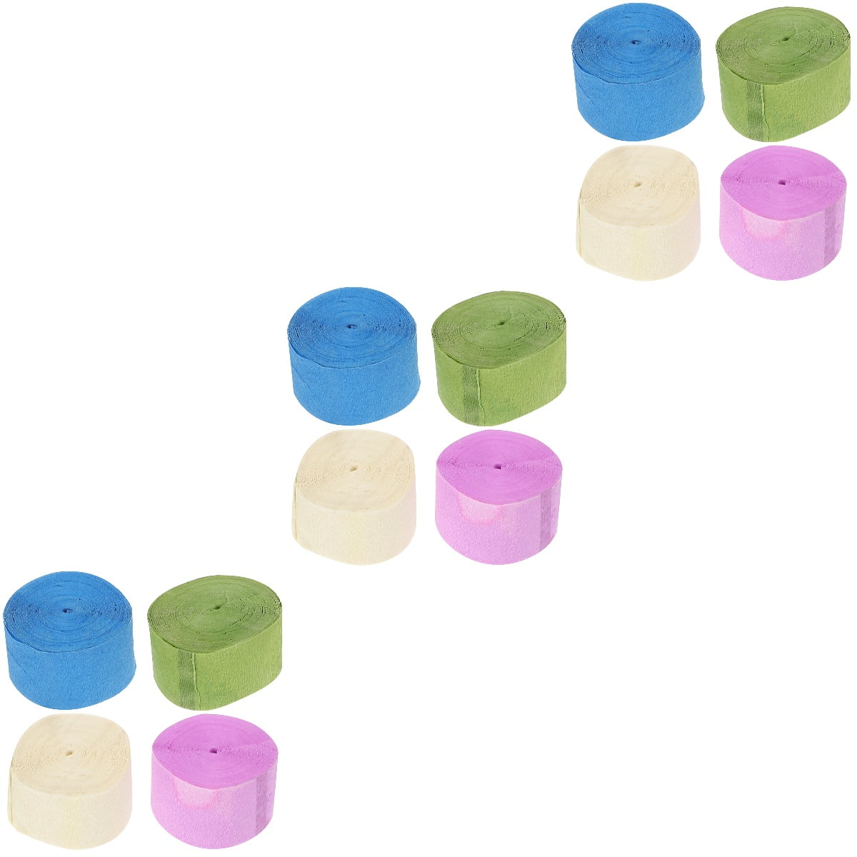 MLINS 12 Rolls Crepe Paper Streamer Party Decorative Props for Birthday ...