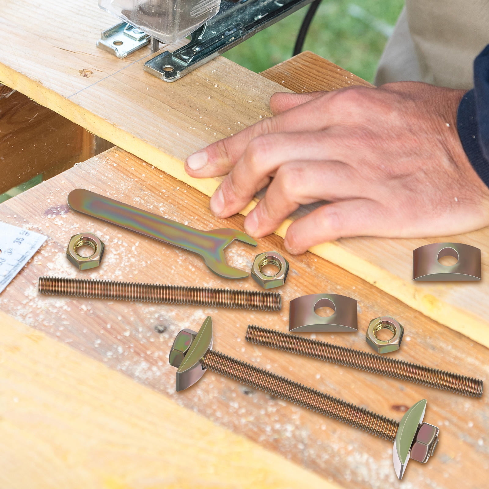 MLINS 12 Sets Countertop Joint Fasteners Half Moon Furniture Connecting ...