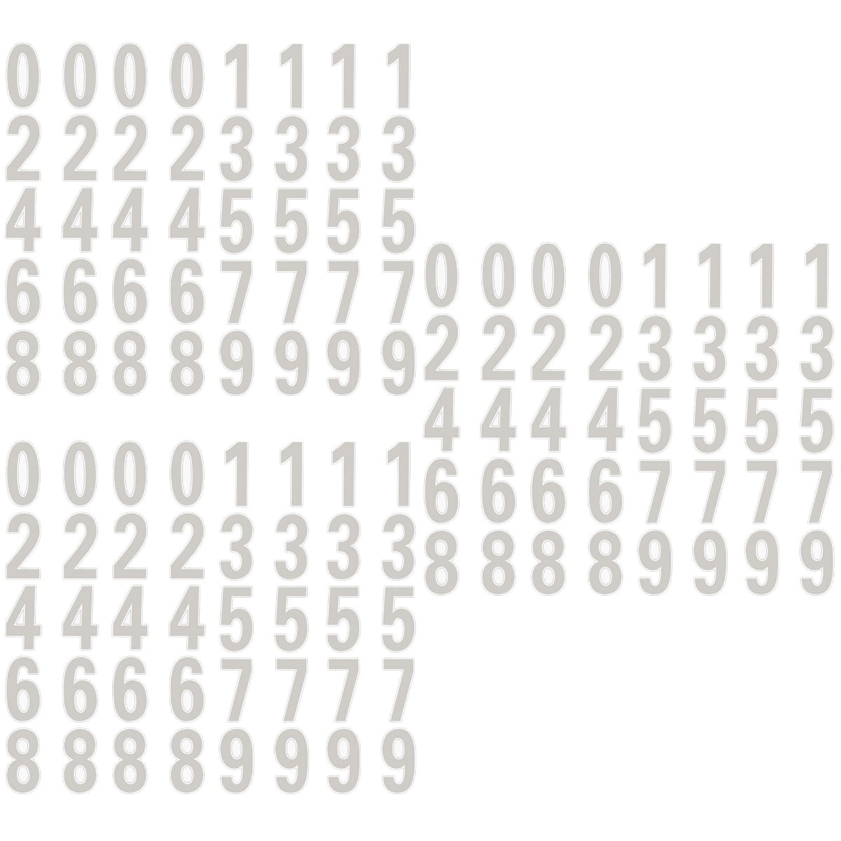 MLINS 12 Sets Reflective Mailbox Numbers Stickers Self Adhesive Mailbox ...