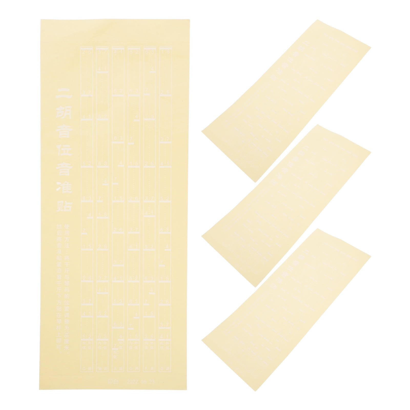 MLINS 12 Sheets Erhu Scale Sticker Erhu Sticker Erhu Fretboard Decal ...