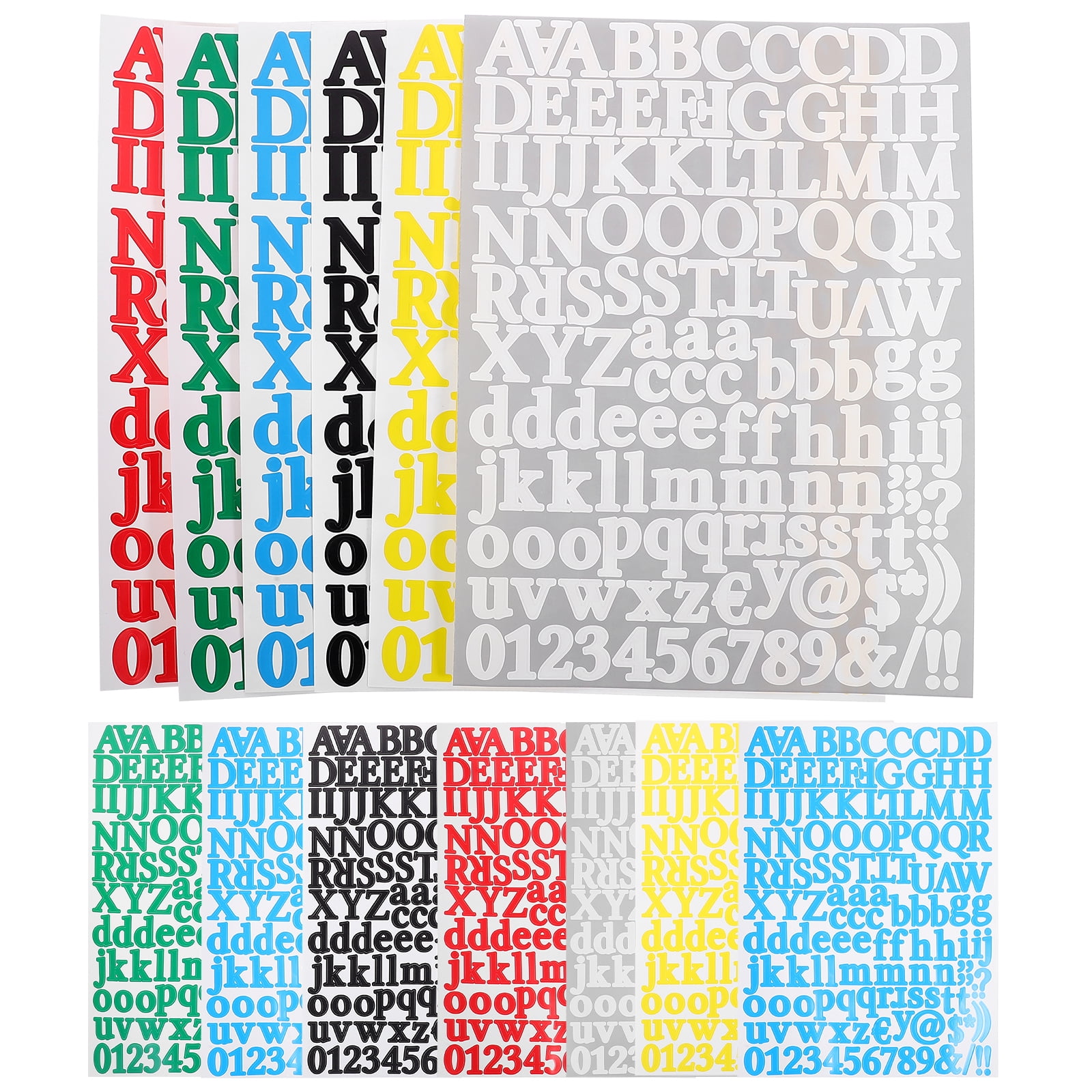 MLINS 12 Sheets Large Number Stickers Letter Sorting Self Adhesive ...