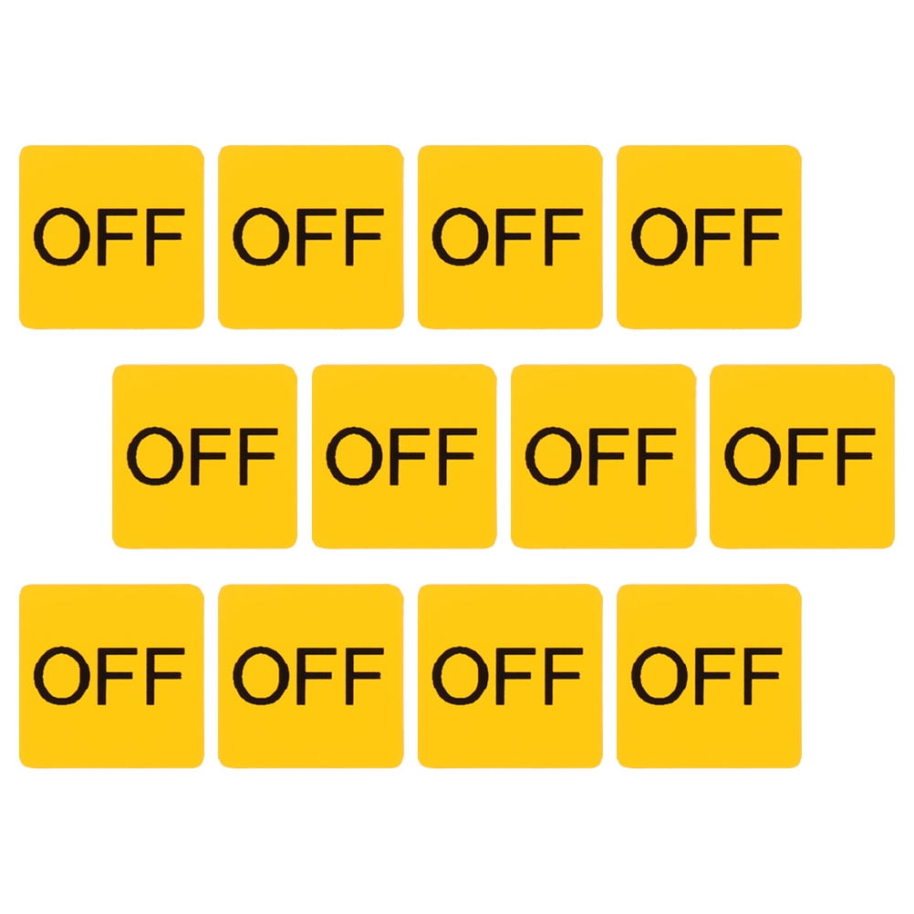 MLINS 12 Sheets of Label Caution Sticker Off Light Decal Device ...