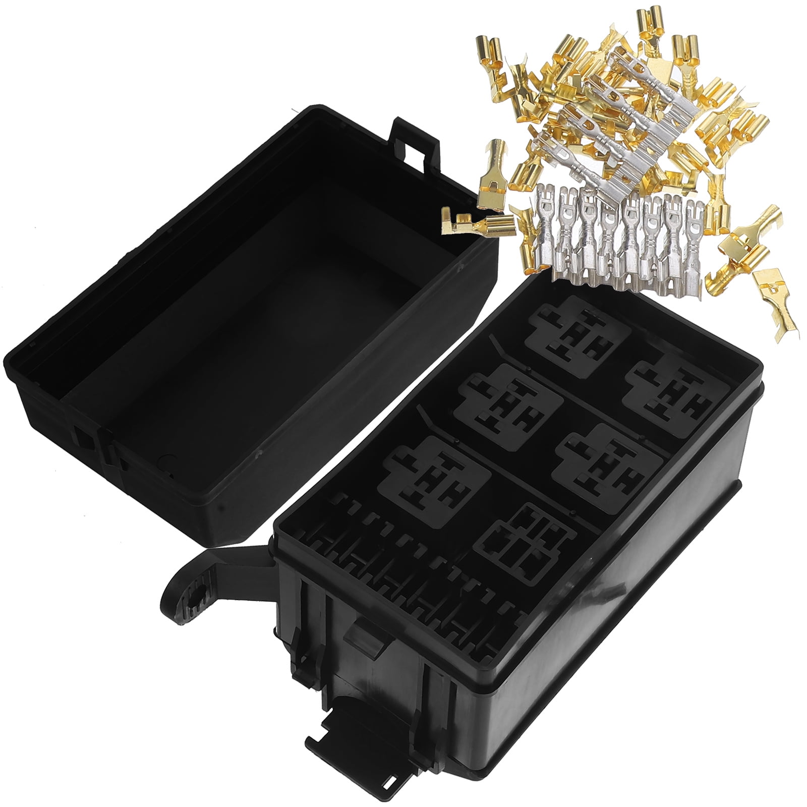 MLINS 12-Slot Relay Box 6 6 Relays Fuse Relay Box for Automotive and ...