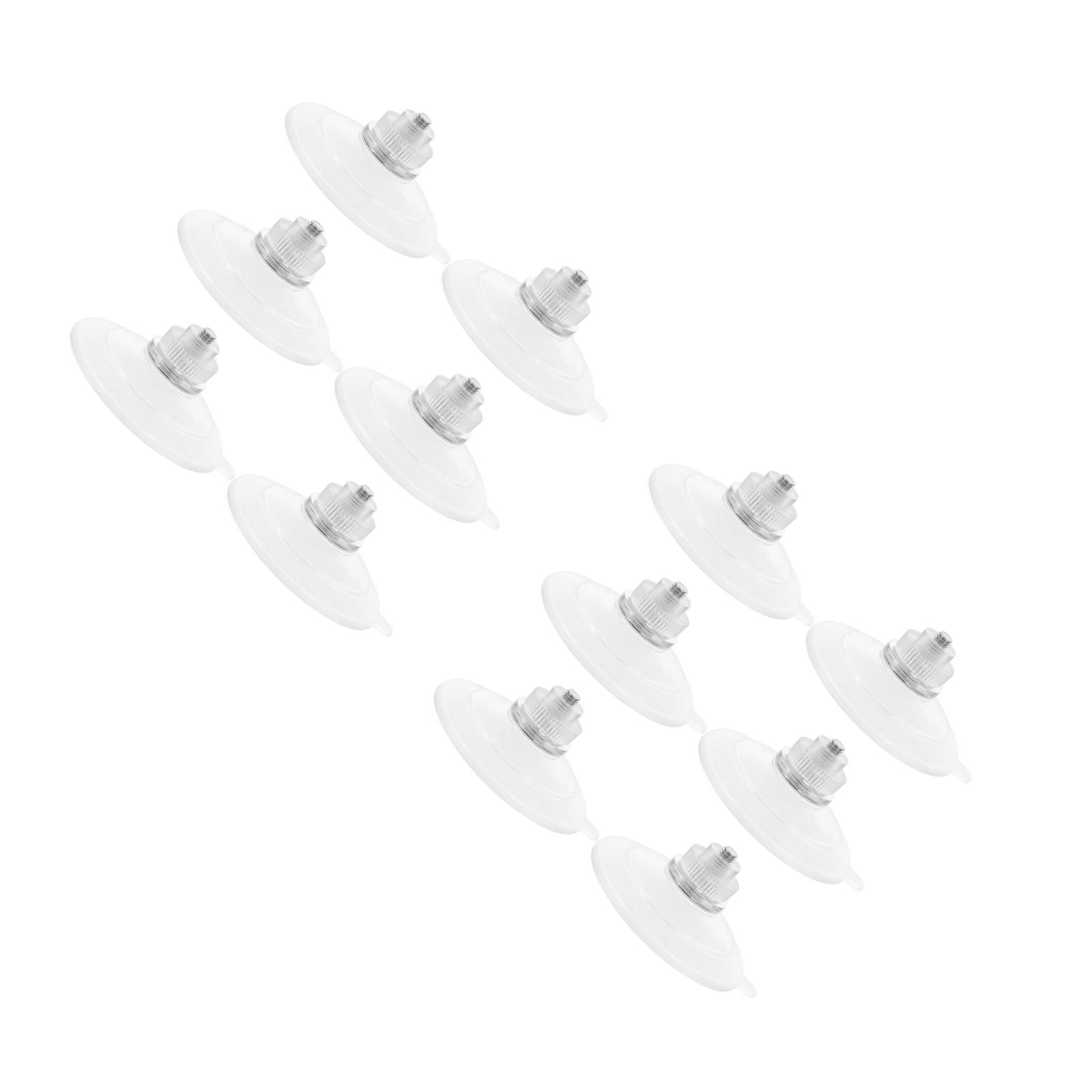 MLINS 12 pcs Clear Adhesive Suction Cups Hooks Heavy Duty Suction Pads ...