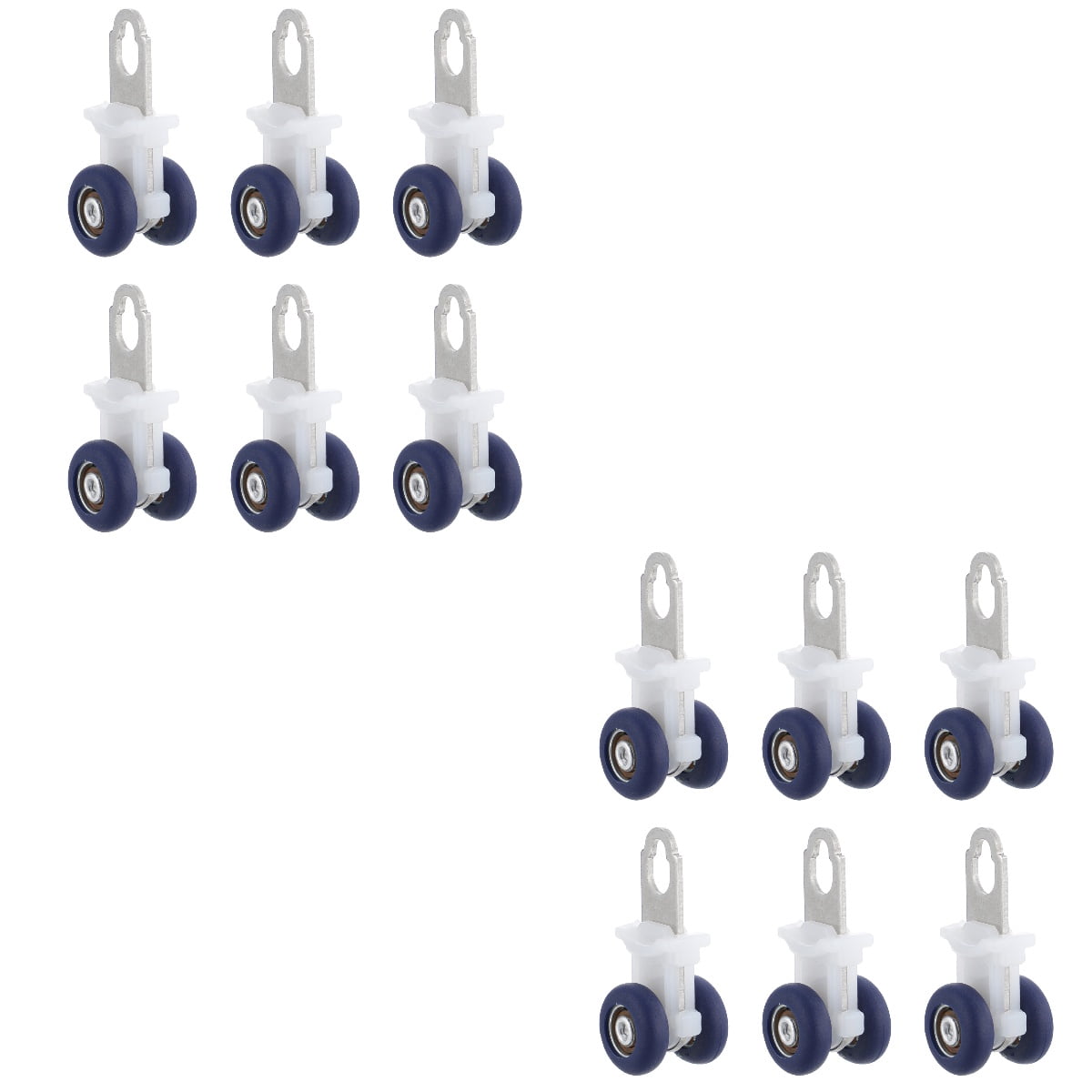 MLINS 12 pcs Curtain Track Pulleys Flexible Curtain Mute Gliders ...