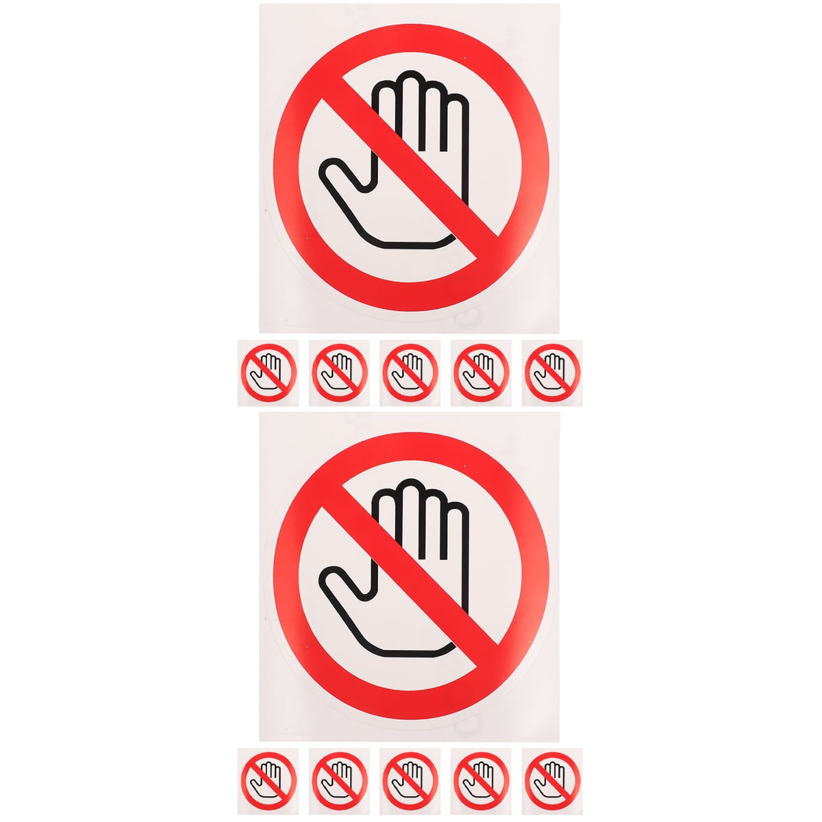 MLINS 12 pcs Do Not Touch Signs Labels Self Adhesive Warning Labels ...