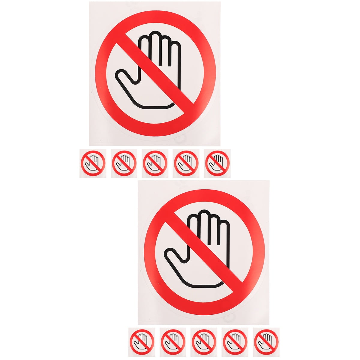 MLINS 12 pcs Do Not Touch Stickers Don't Touch Warning Signs Labels Not ...