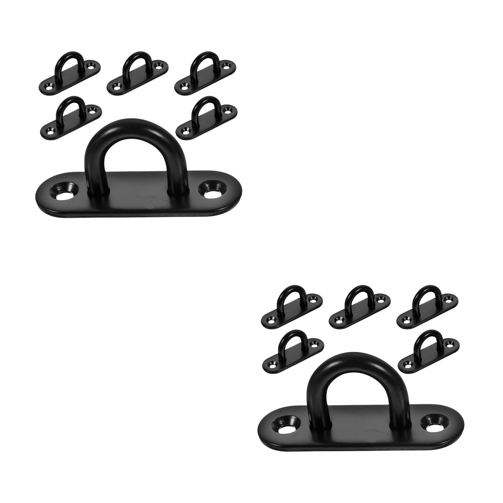 MLINS 12 pcs Metal Stainless Steel Ceiling Hooks Oval Shaped Anchors U ...