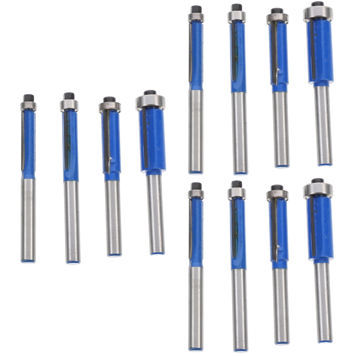 MLINS 12 pcs Milling Cutter 2-Flutes 1/4'' Straight Milling Cutting ...