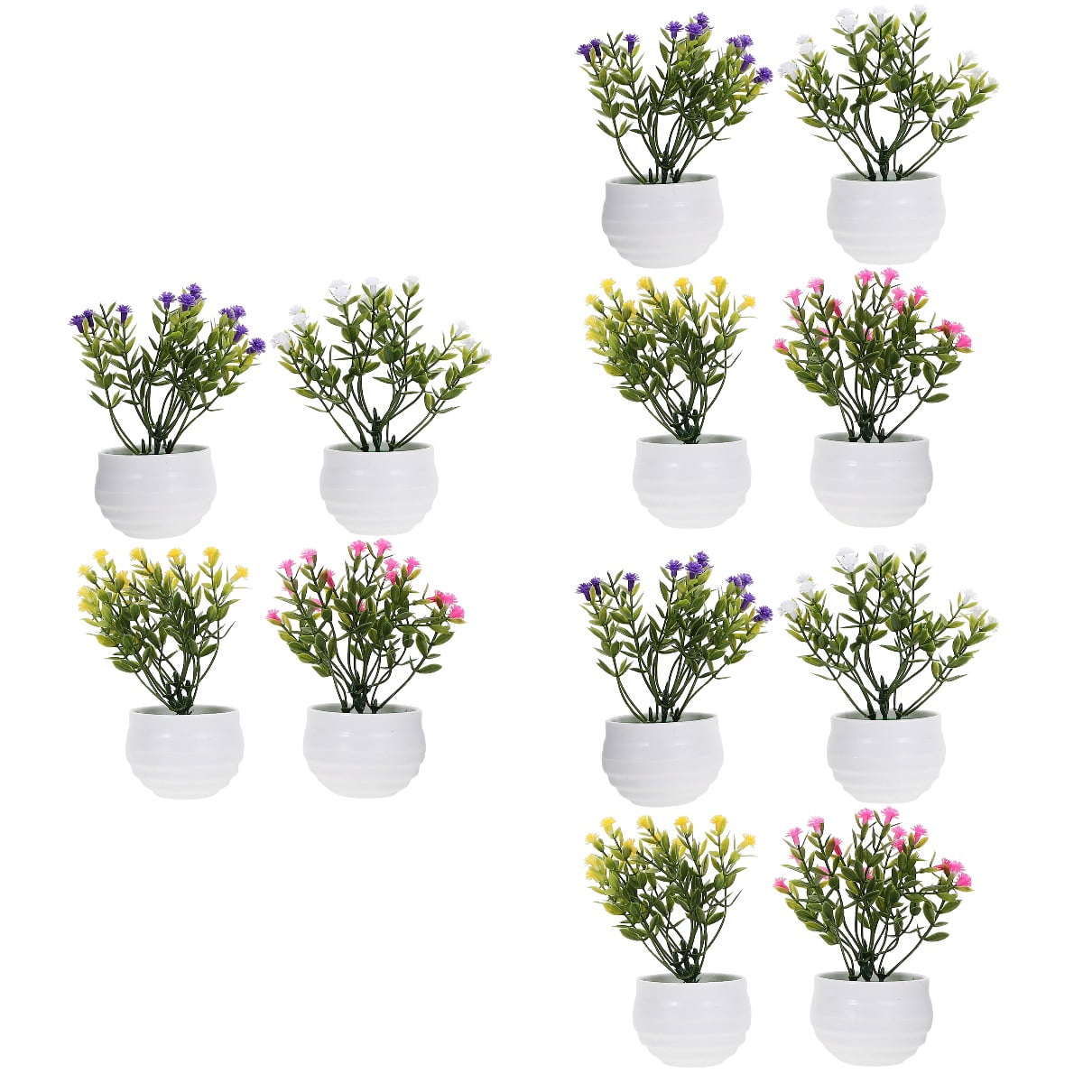 MLINS 12 pcs Mini Potted Plant Prop Small Potted Flower Model ...
