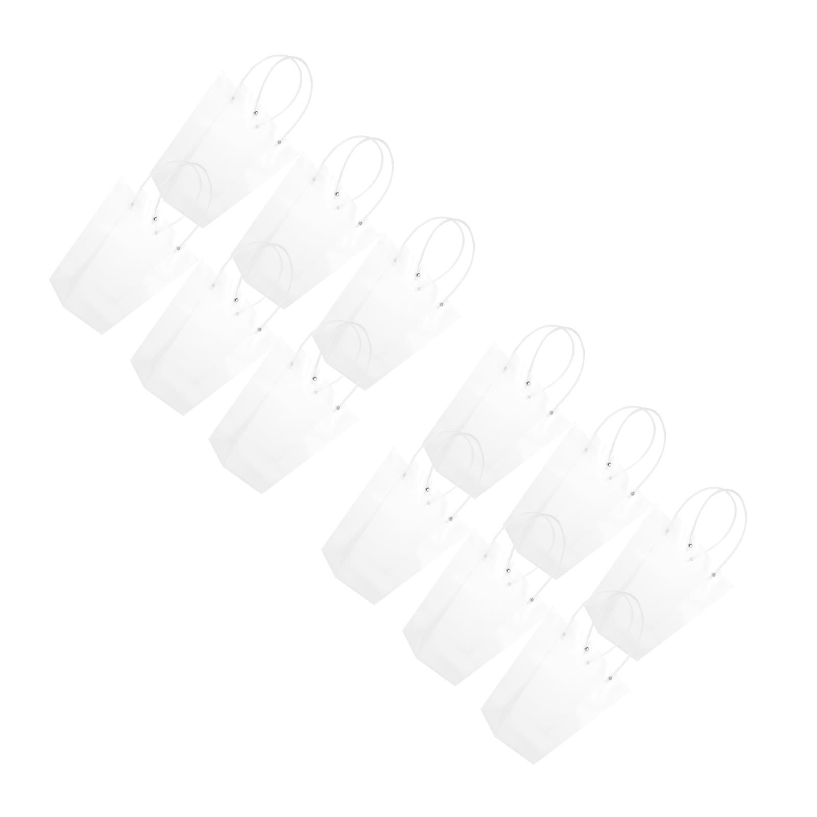 MLINS 12 pcs Practical Clear Tote Bag Exquisite Plastic Packing Bags ...