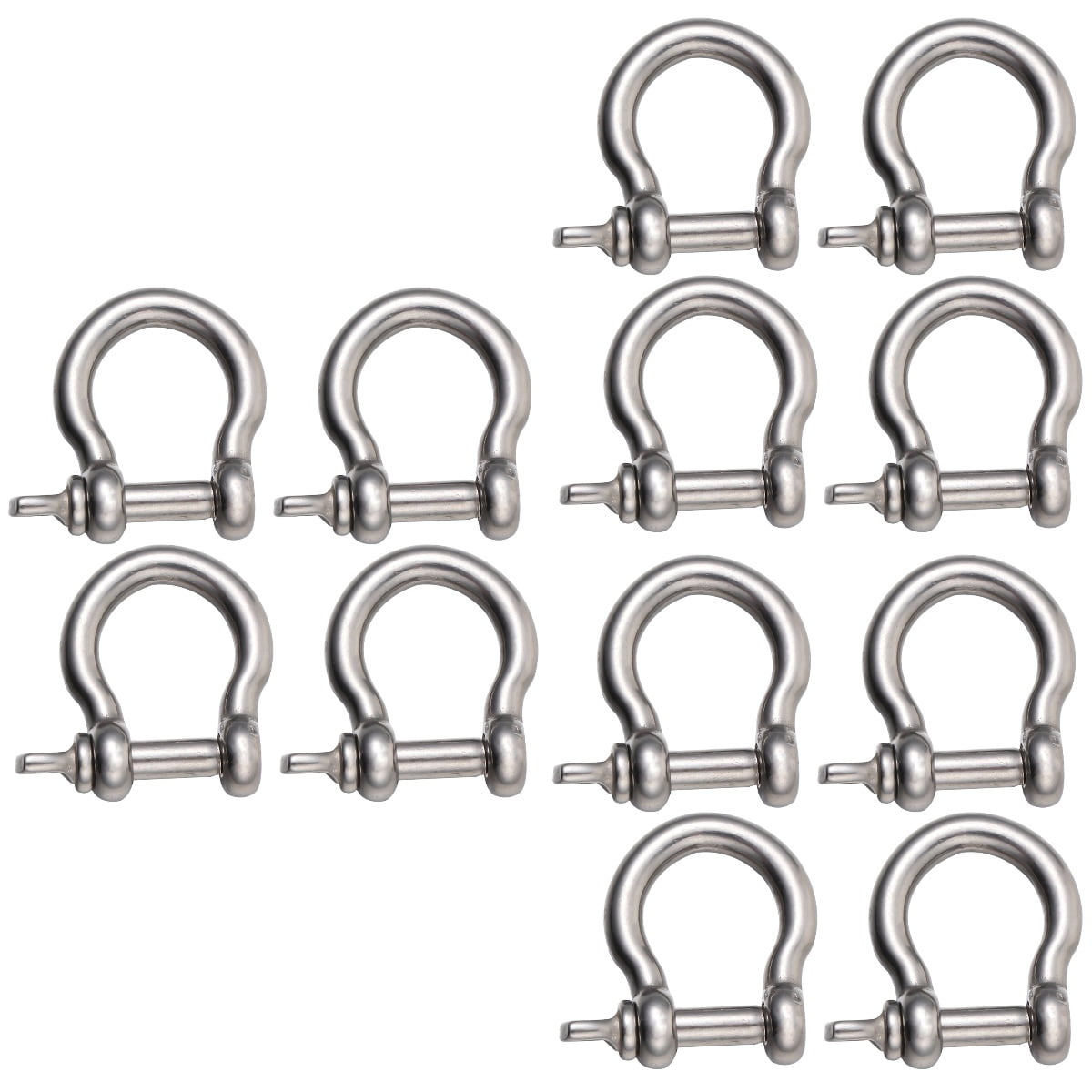 MLINS 12 pcs Screw Pin Anchor Shackle Stainless Steel Bow Shape Load ...