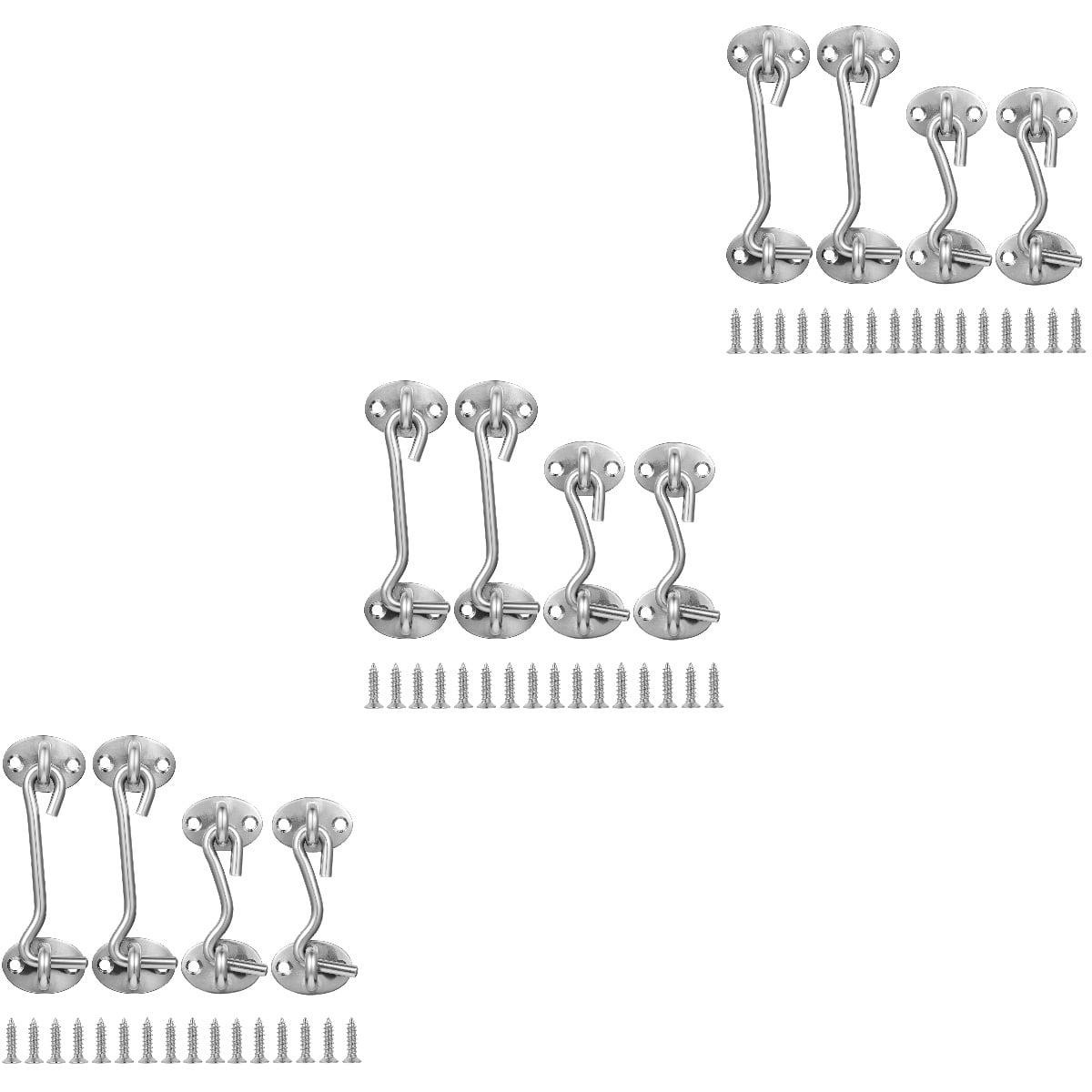 MLINS 12 pcs Stainless Steel Door Latches Hook and Latches Window Barn ...