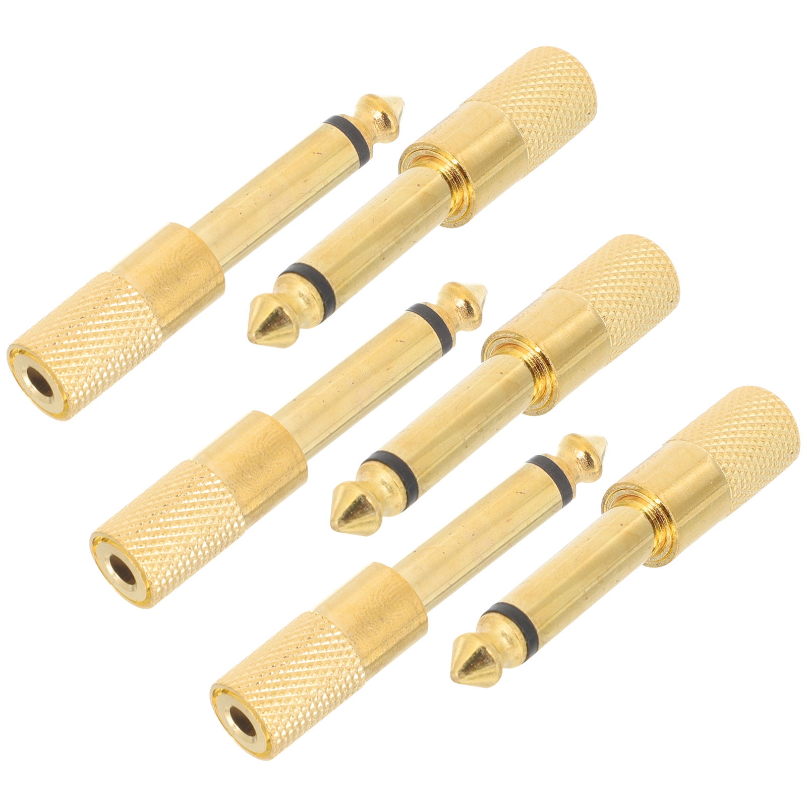 MLINS 12 pcs Stereo Cable Adapters 3.5mm to 6.35 mm Adapter Headphone ...