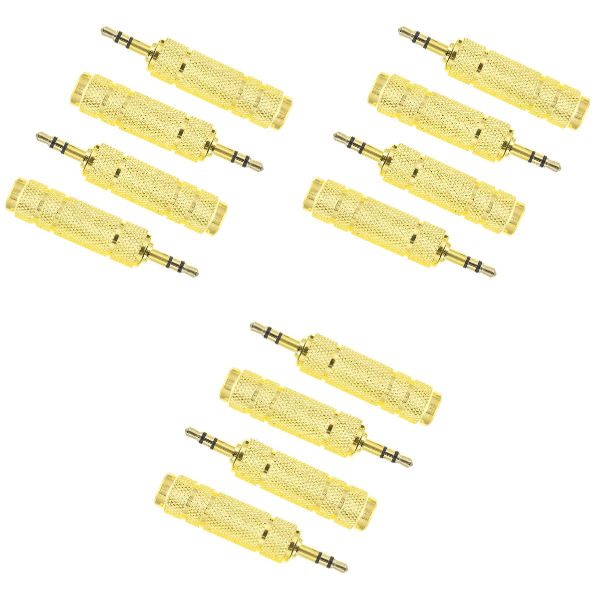 MLINS 12 pcs Stereo Headphone Adapters 3.5mm Male to 6.35mm Female ...