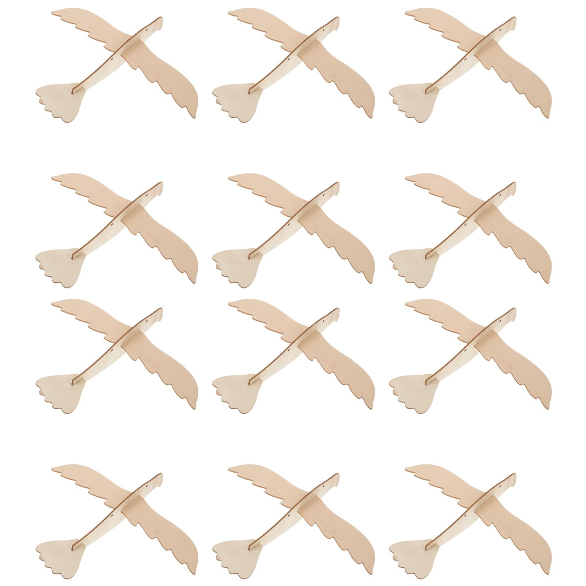 MLINS 12 pcs Wooden Model Airplane DIY Wood Planes Balsa and Decorate ...