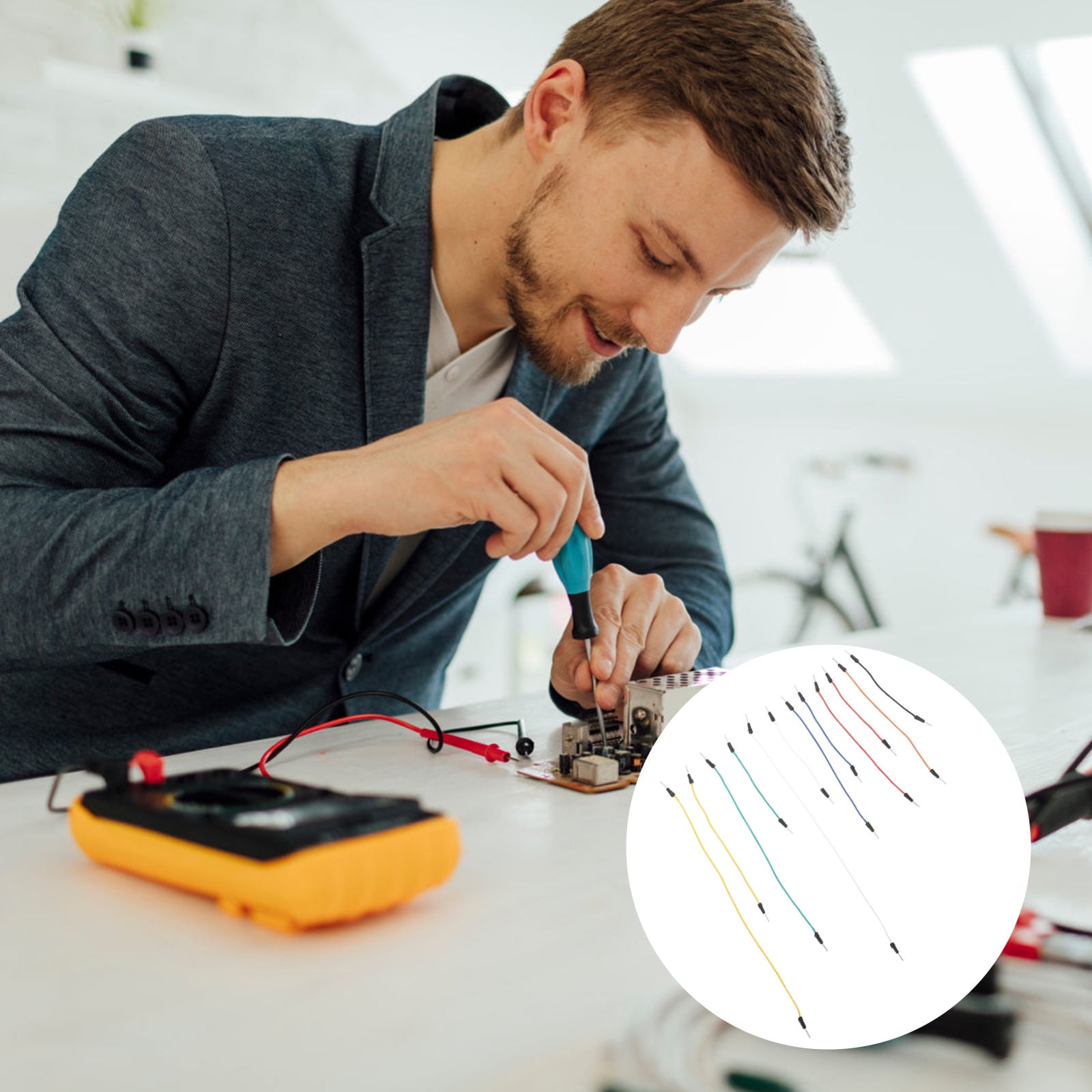 MLINS 120 PCS Jumper Wire to Male Breadboard Prototyping Circuits The ...