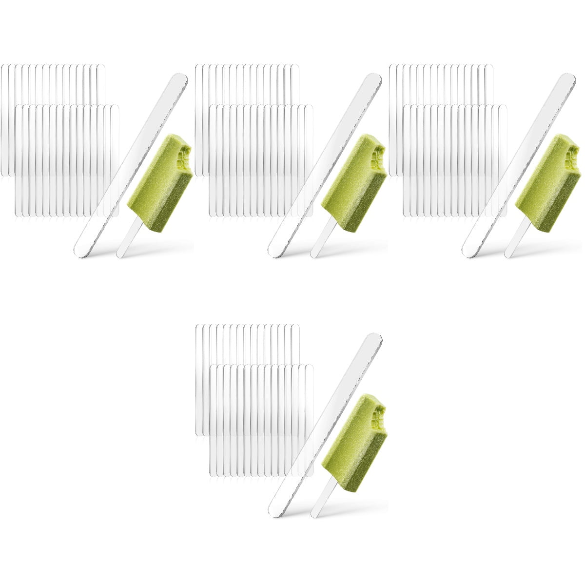 MLINS 120 Pcs Cakesicle Sticks Clear Popsicle Stick Ice Clear Cream ...