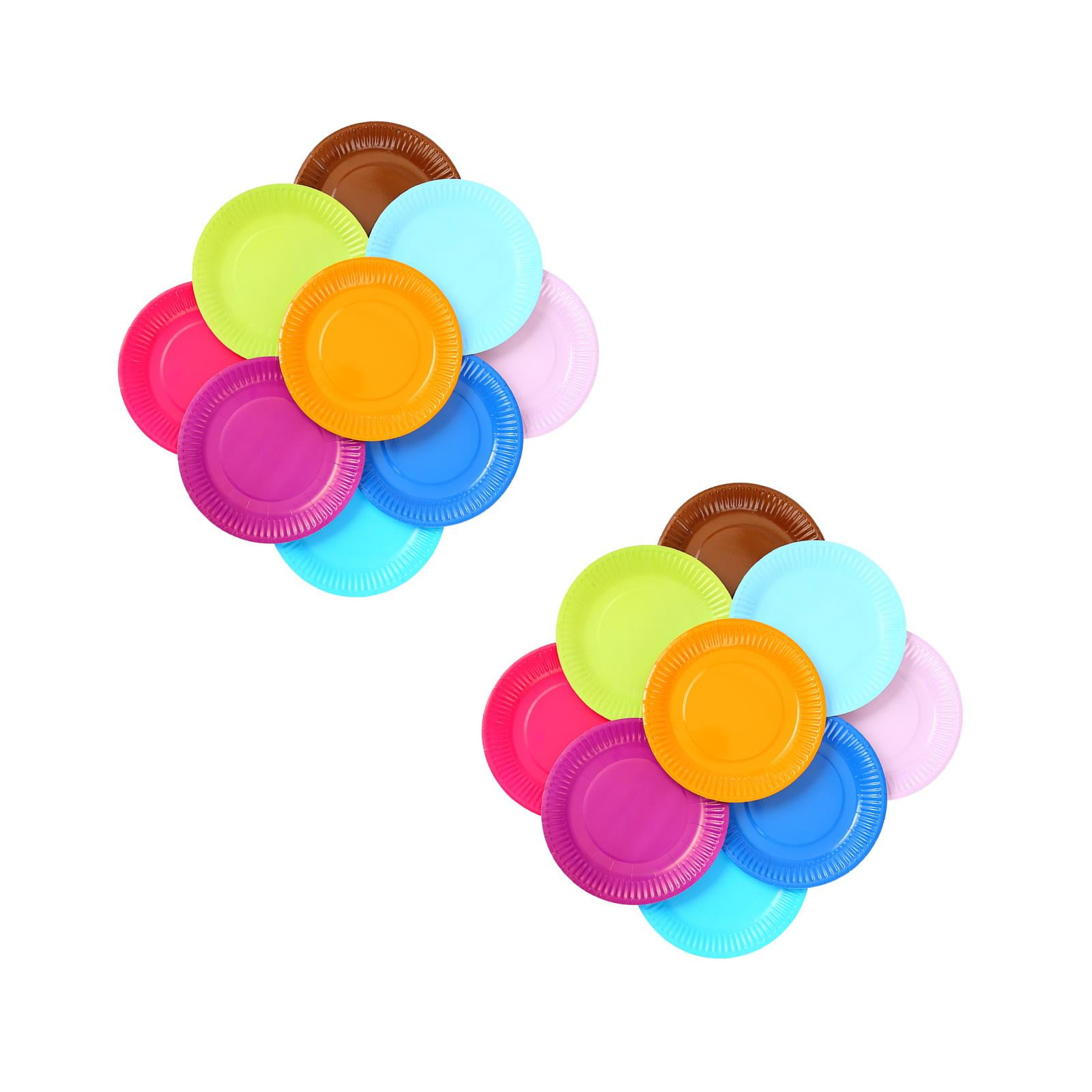 MLINS 120 Pcs Colorful Painting Plates Drawing Plates Kindergarten Kids ...