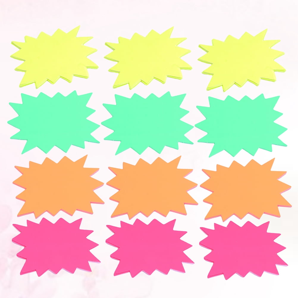 MLINS 120 Pcs Sale Signs for Shops Fluorescent Paper Price Tag ...