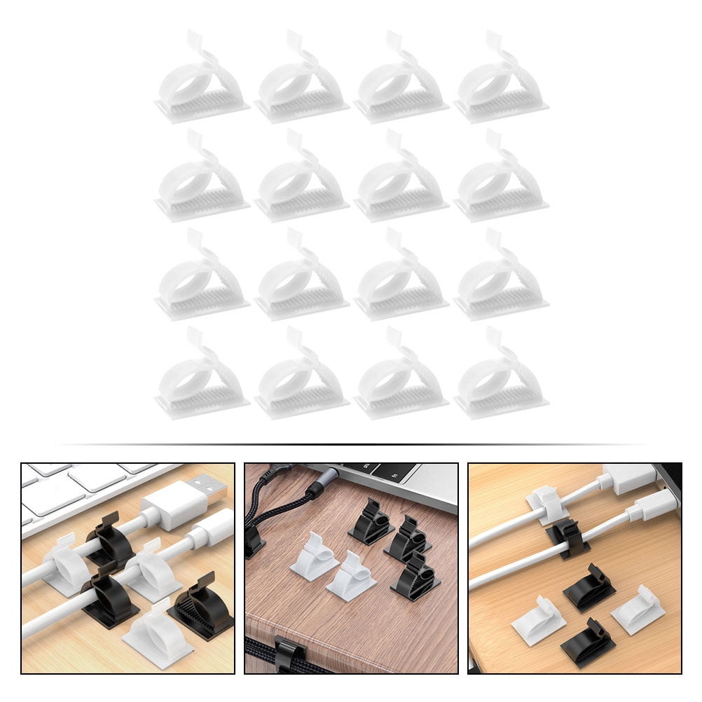 MLINS 120 Pcs Self Stick Wire Fixer Cable Organizer Cord Fixing Clip ...