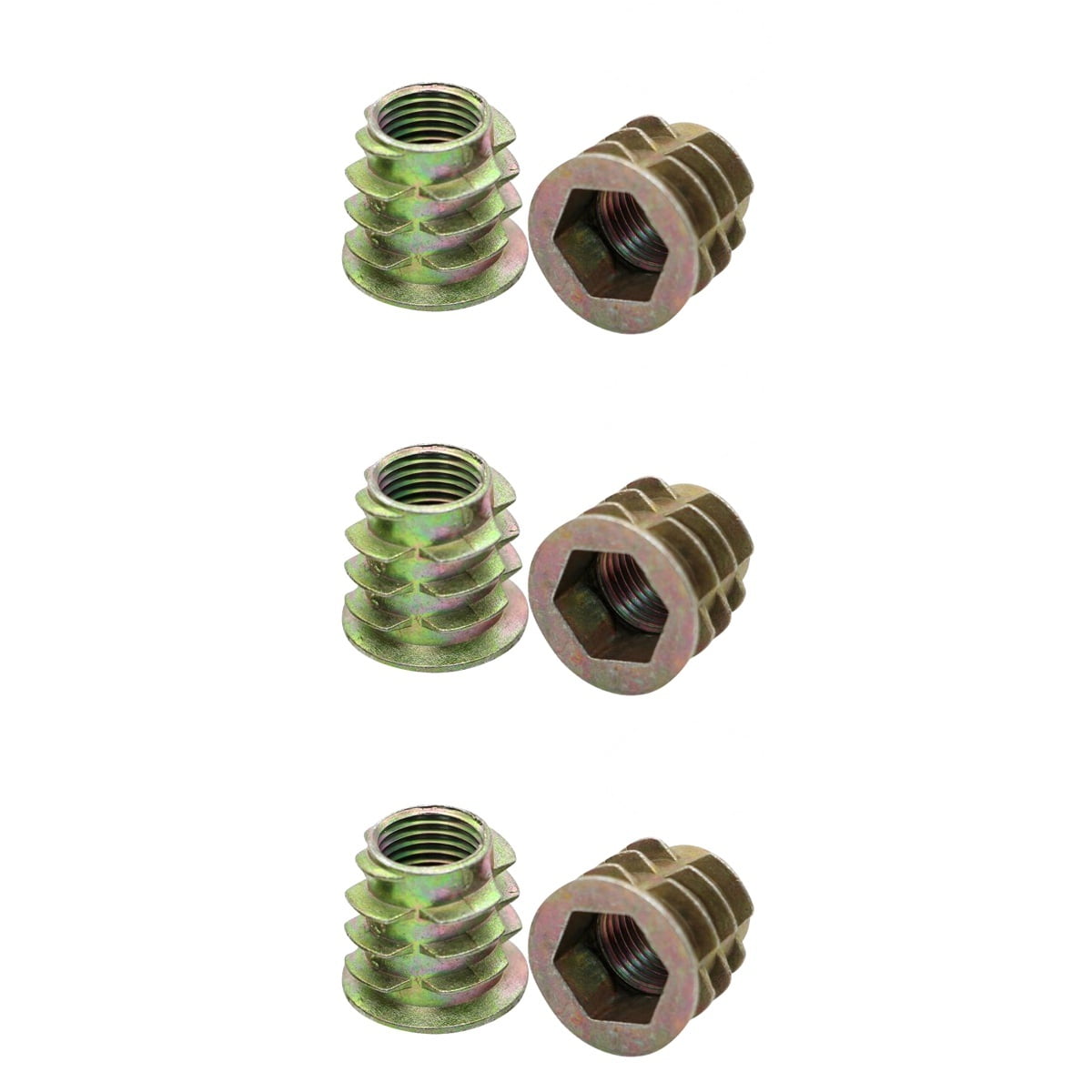 MLINS 120 Pcs Threaded Insert Furniture Screw-in Nut Zinc Alloy Bolt ...