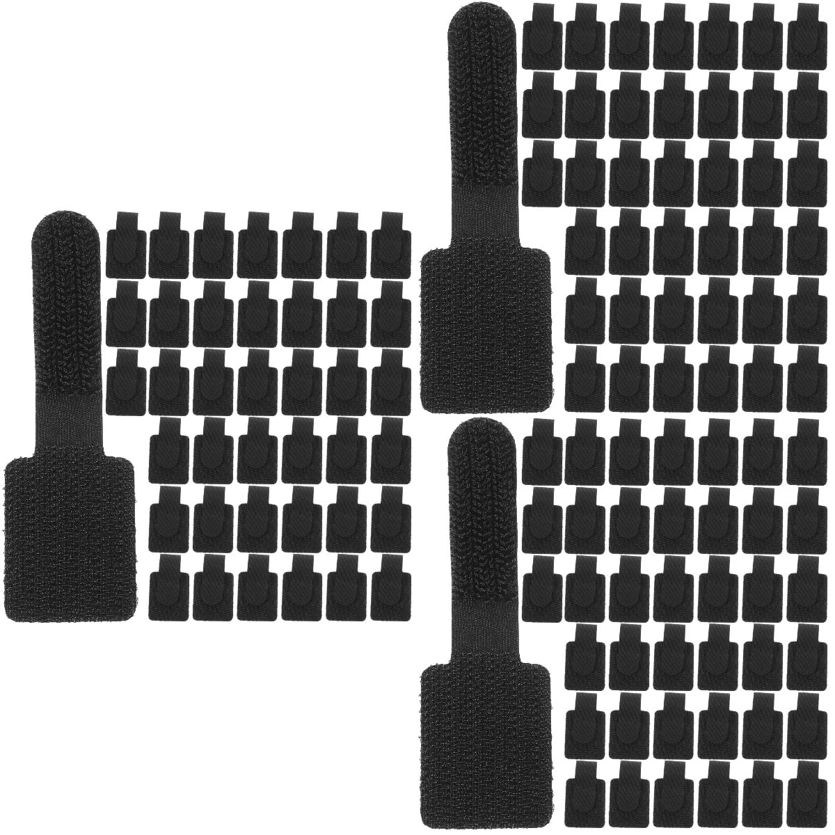 MLINS 120 pcs Cable Tie Cord Organizer Sticky Strip Hook and Loop Cord ...