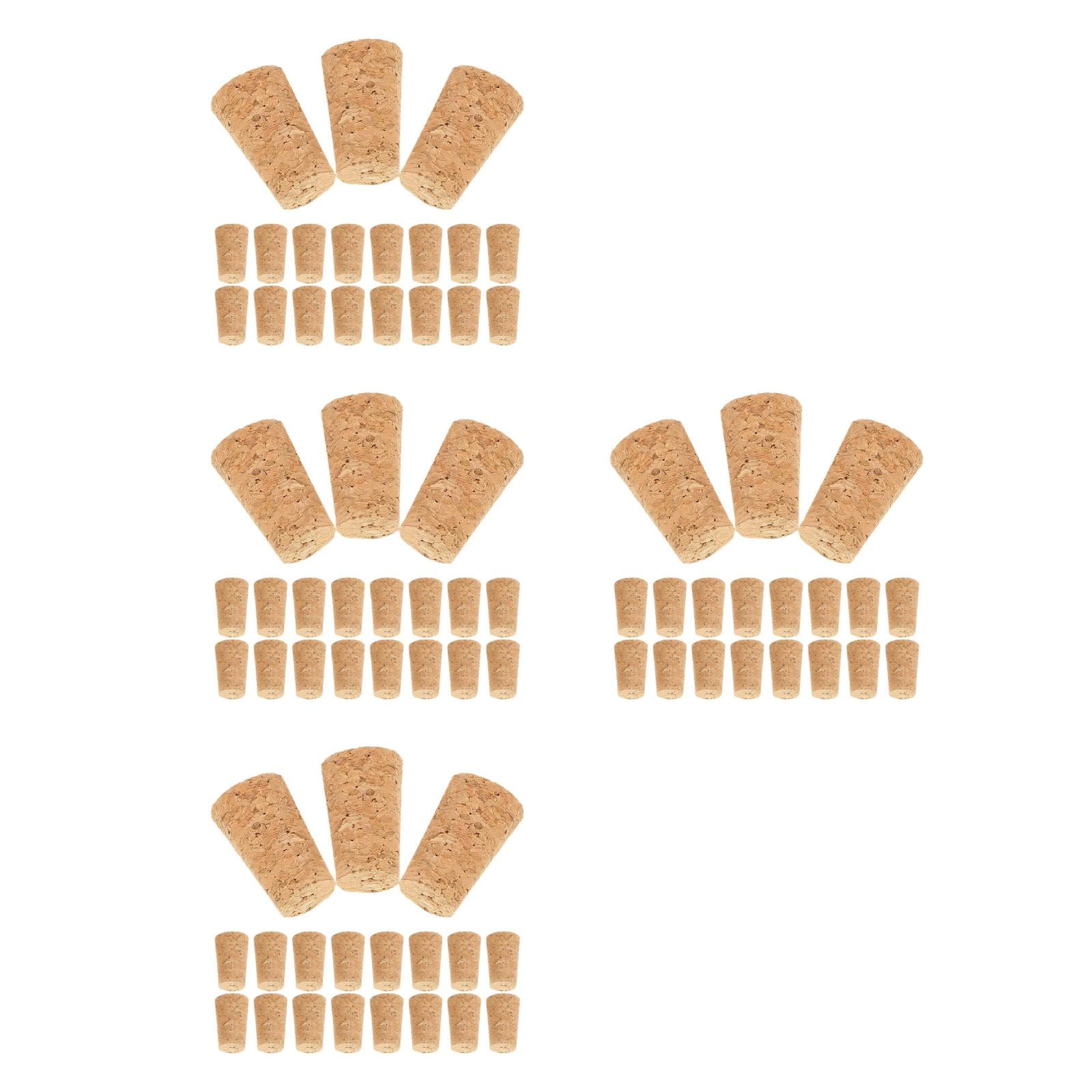 MLINS 120 pcs Cork Stoppers Wooden Cork Bottle Stoppers For Wine Reusable Cork Plugs For Glass ...