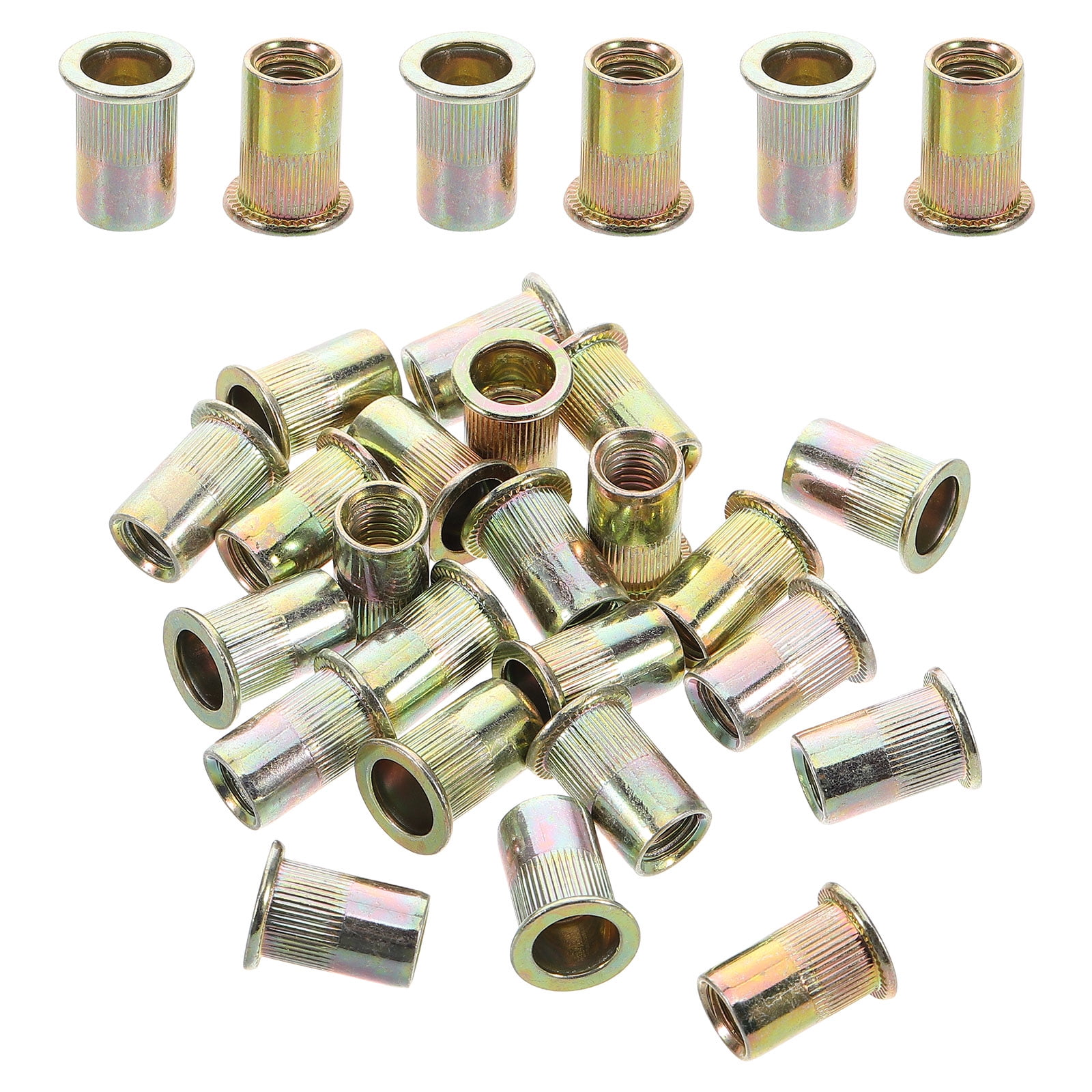 MLINS 120pcs Stainless Steel Rivet Nut Kit Threaded Rivets Nut With Internal Thread Threaded ...