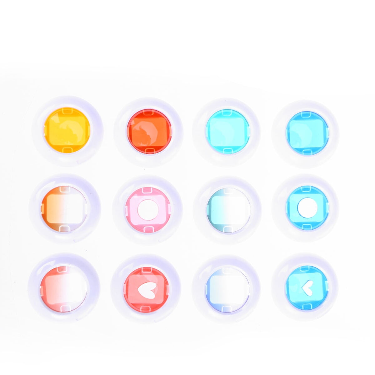 MLINS 12Pcs Colored Overlays Transparent Color Plastic Sheets ...