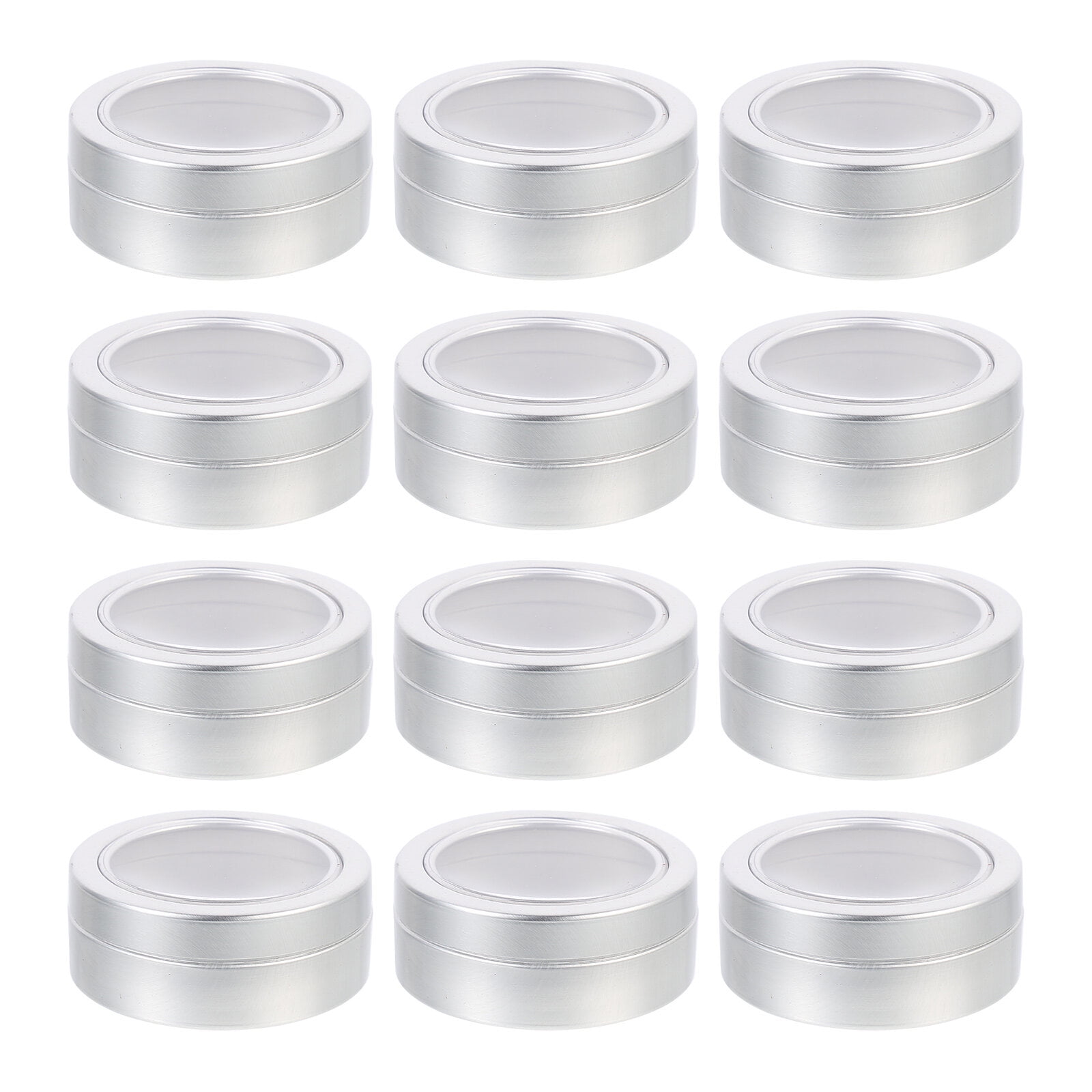 MLINS 12Set Small Tins with Lids Square Silver Aluminum for Women and ...