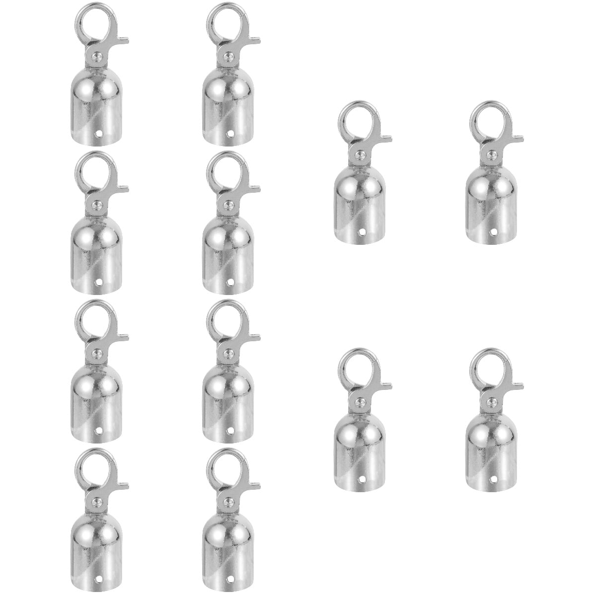 MLINS 12pcs Cord End Cap Metal Rope Stopper Fastener Rope End Stopper ...