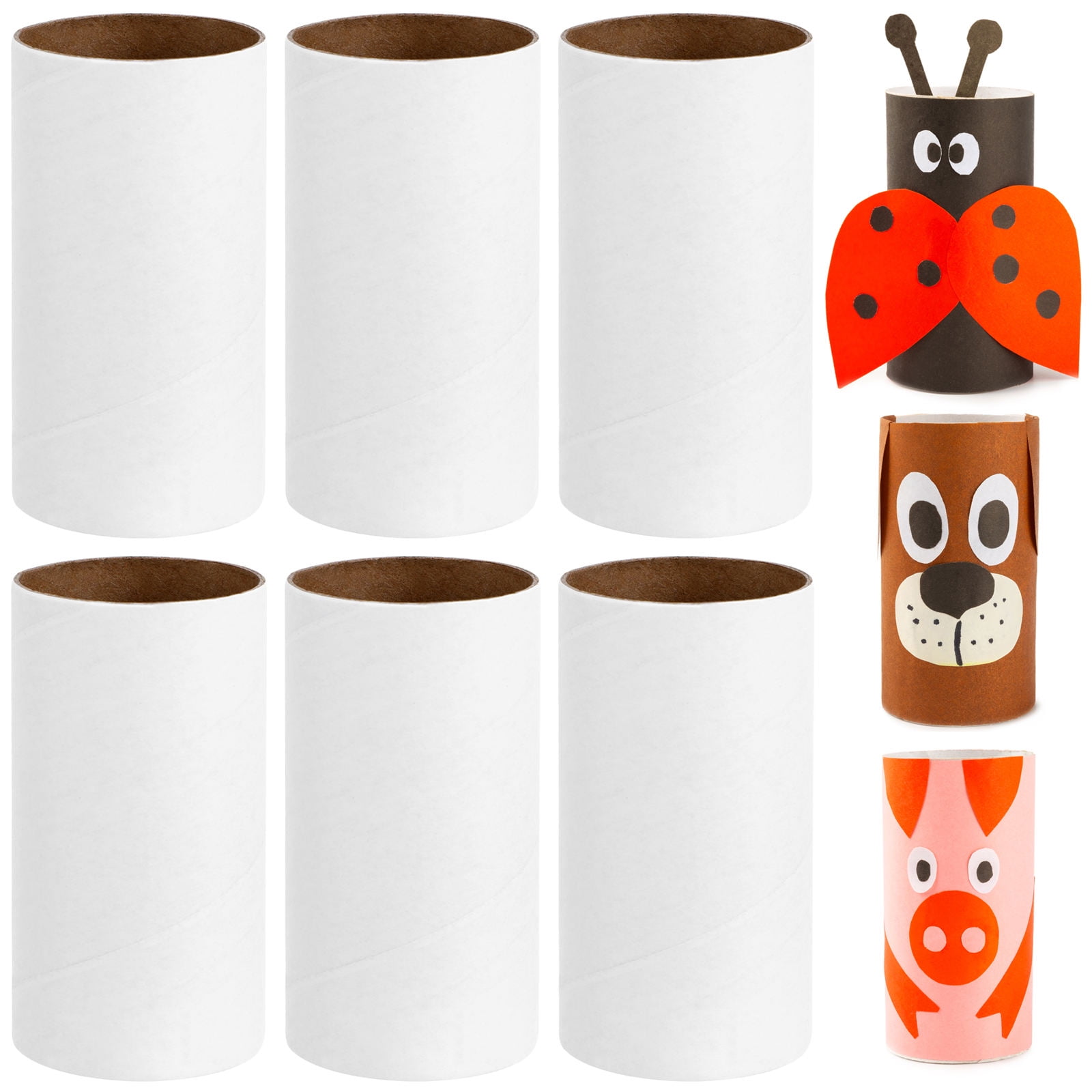 MLINS 12pcs Diy Craft Paper Tubes Blank Cardboard Tubes Diy Art ...