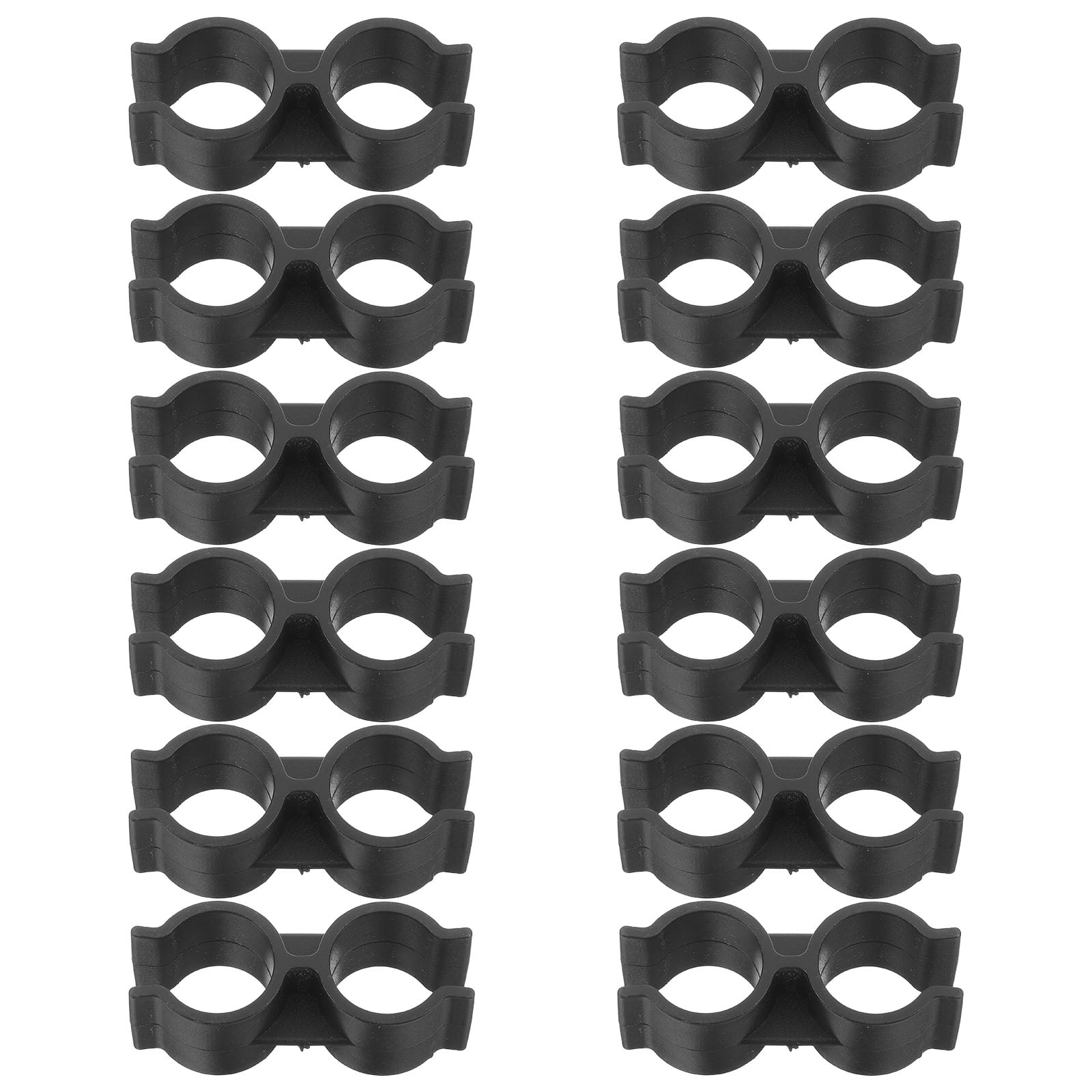 MLINS 12pcs Double Port Pipe Clips 25mm Plastic Double Tube Clamps ...