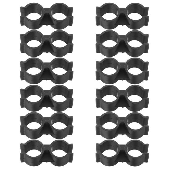 MLINS 12pcs Double Port Pipe Clips 25mm Plastic Double Tube Clamps ...