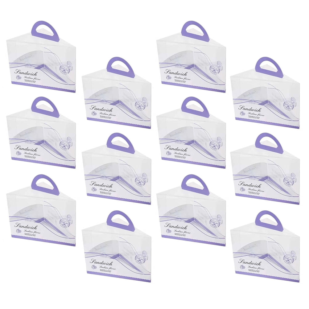 AURARMLET Cake Box Plastic Purple Simple Design For General Users 12Pcs ...