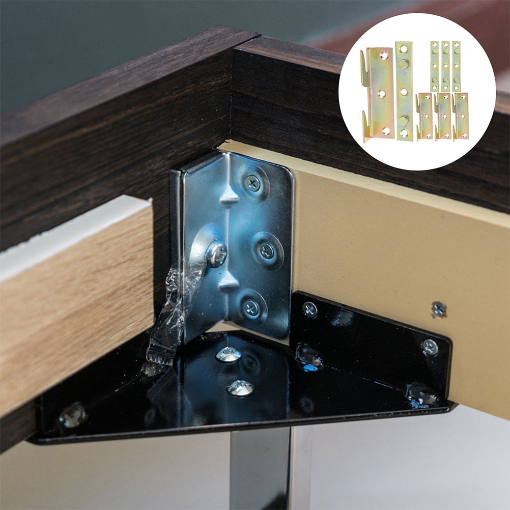 MLINS 12pcs Heavy Duty Bed Frame Hardware Bed Rail Brackets Rail ...