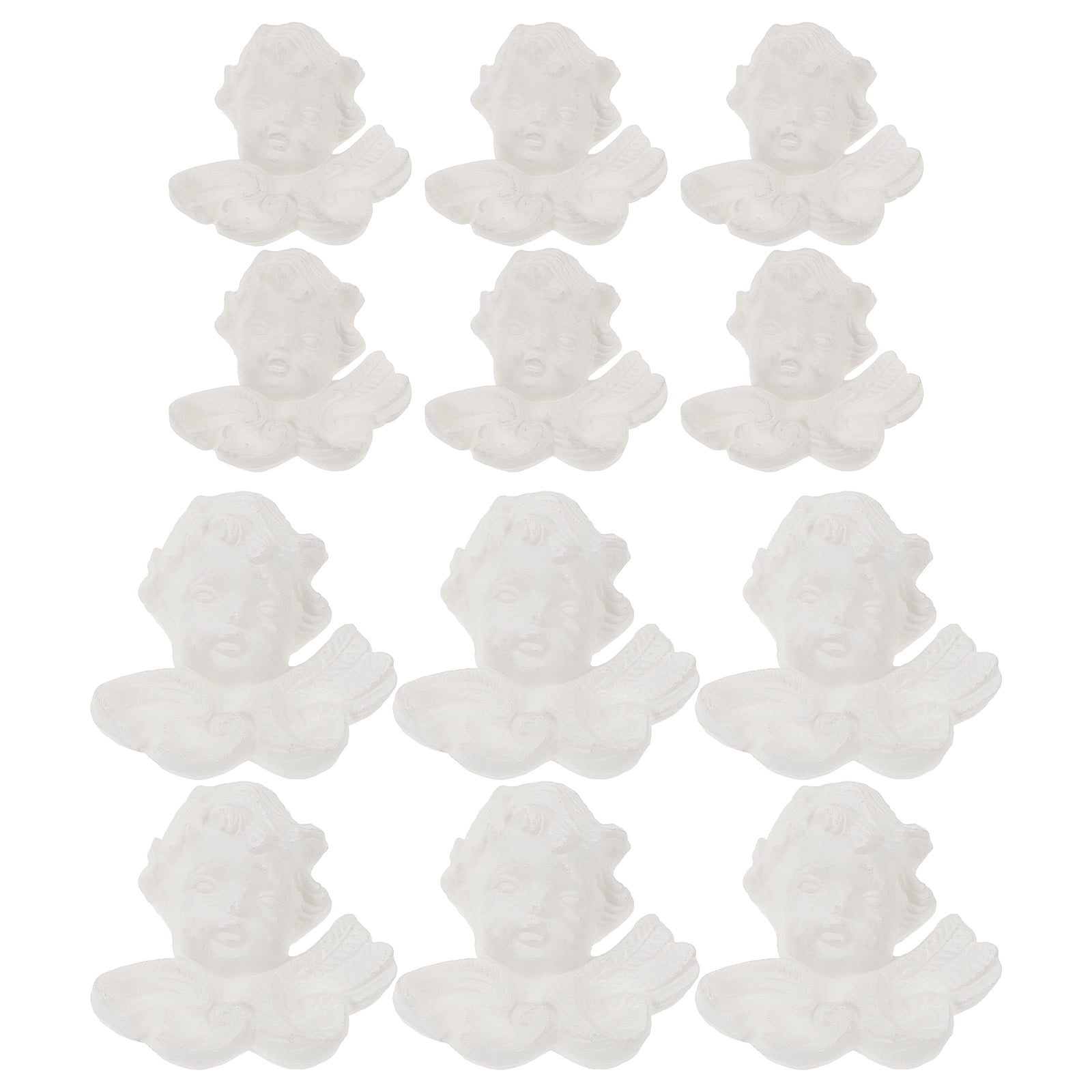 MLINS 12pcs Miniature Angel Head Realistic Small Angel Head Miniature ...