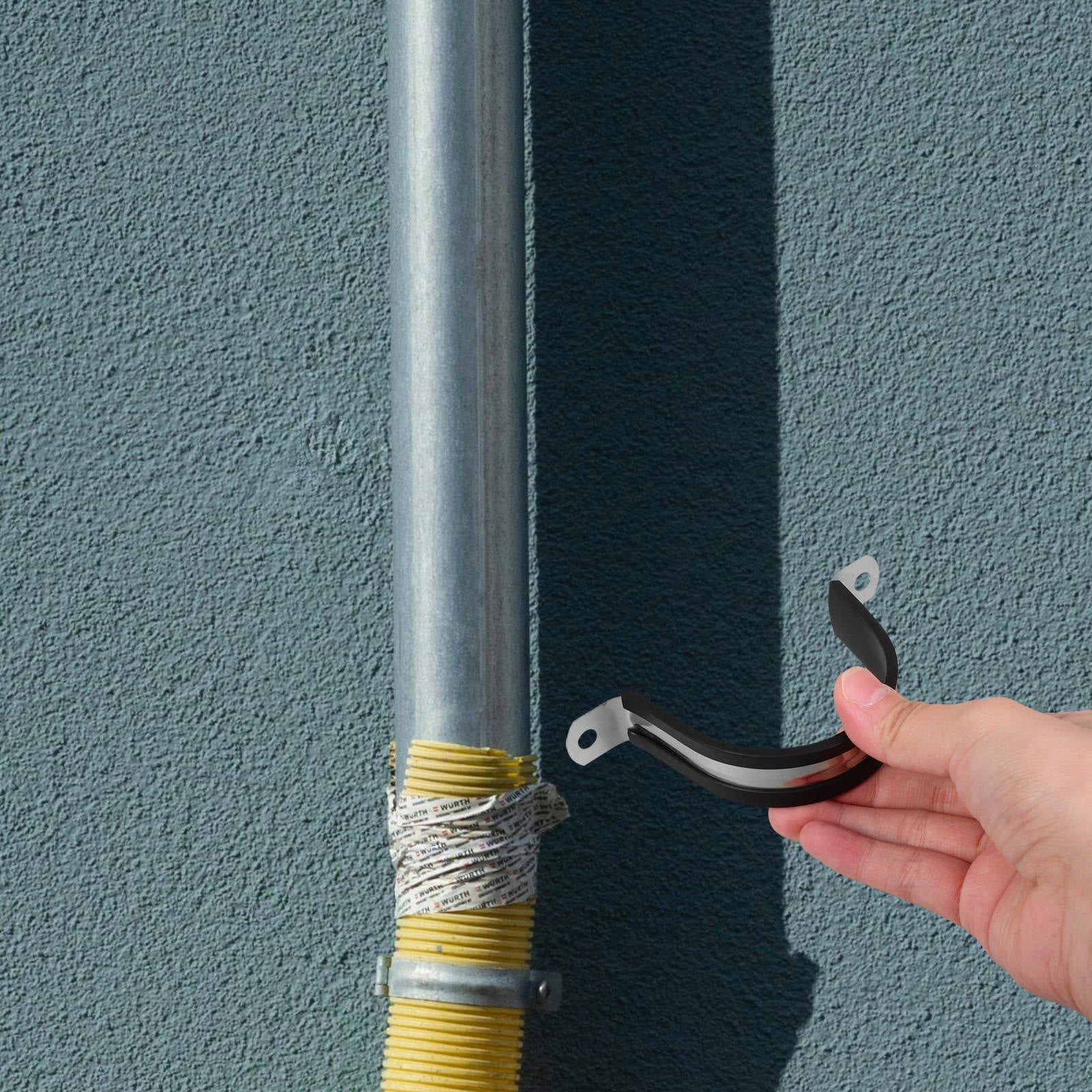 MLINS 12pcs Pipe Tube Clip Pipe Fixing Clamp Pipe Fixing Clip Pipe ...