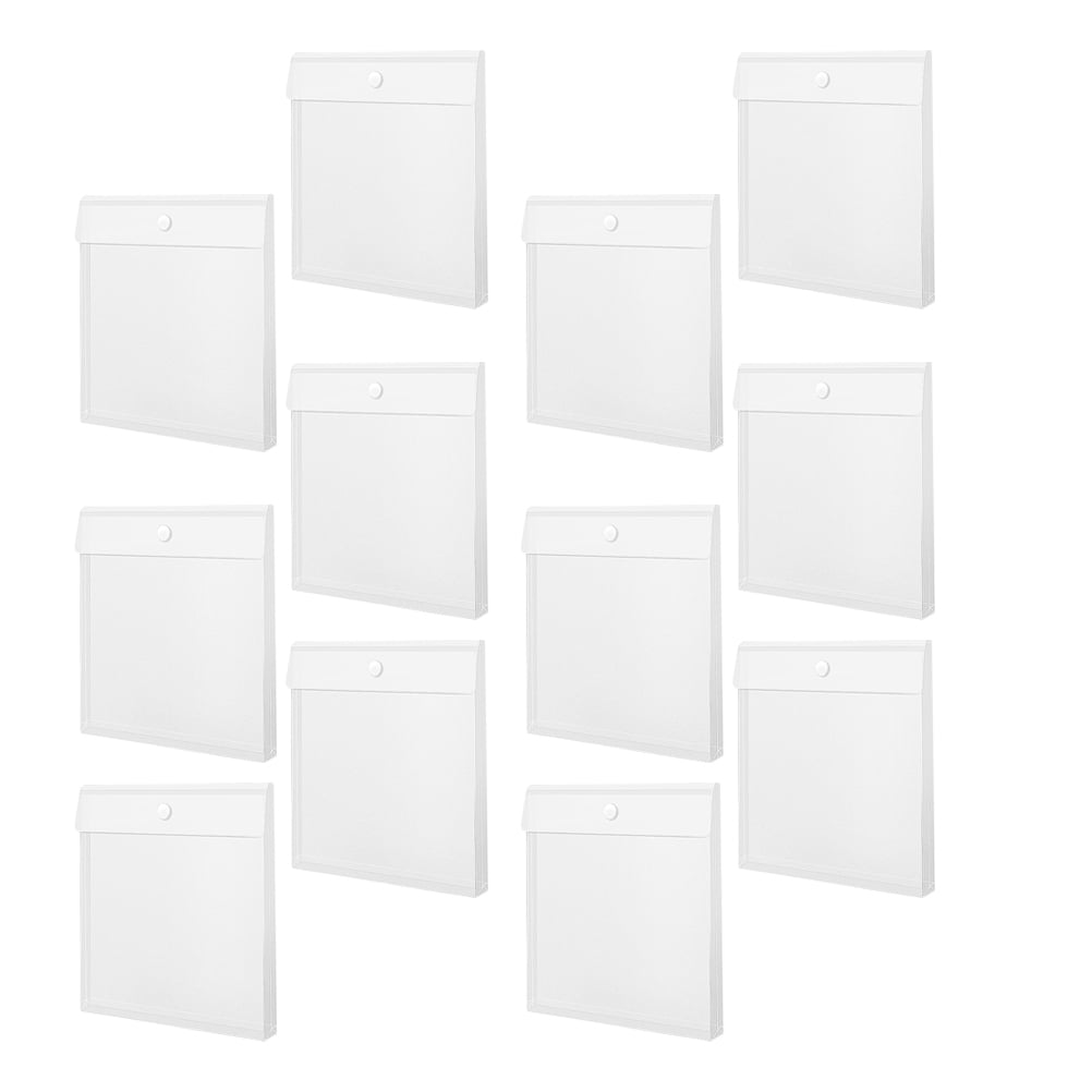 MLINS 12pcs Plastic Document Folders Stamp Storage Envelopes Scrapbook ...