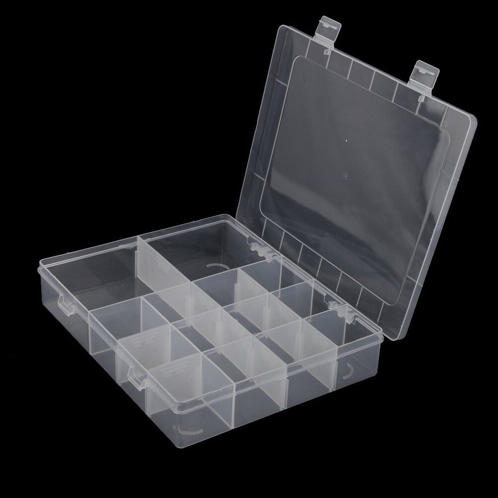 MLINS 14 -Grid Storage Bin with Dividers Bins Removable Container White ...