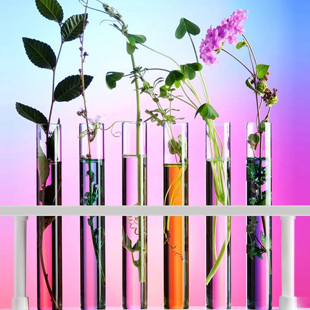 MLINS 15 Pcs Test Tubes with Caps Round Bottom Chemical Container ...