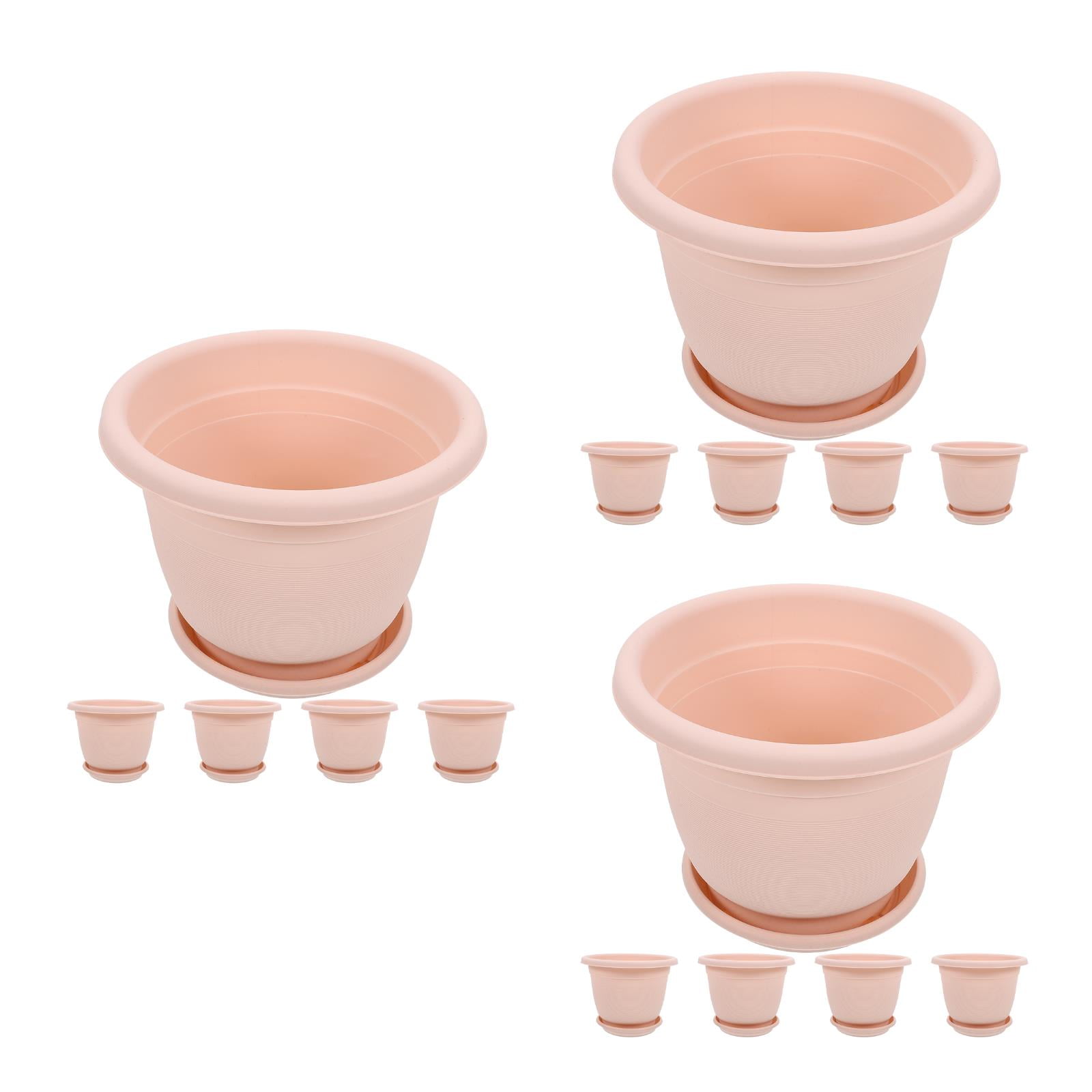 MLINS 15 Sets of Orchid Pot with Tray Garden Planter Pot Outdoor ...
