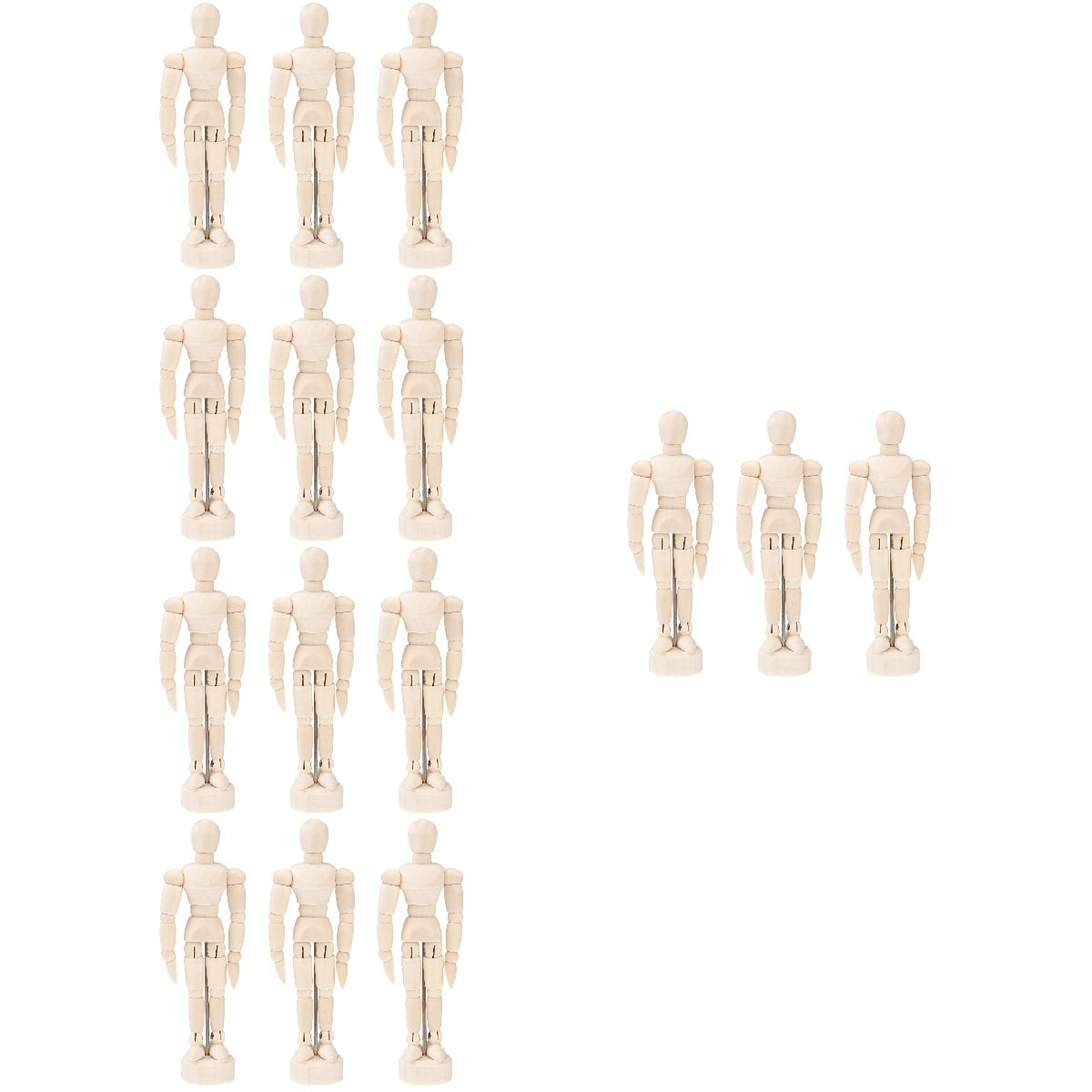 MLINS 15 pcs Artist Drawing Manikin Wooden Human Mannequin Jointed ...